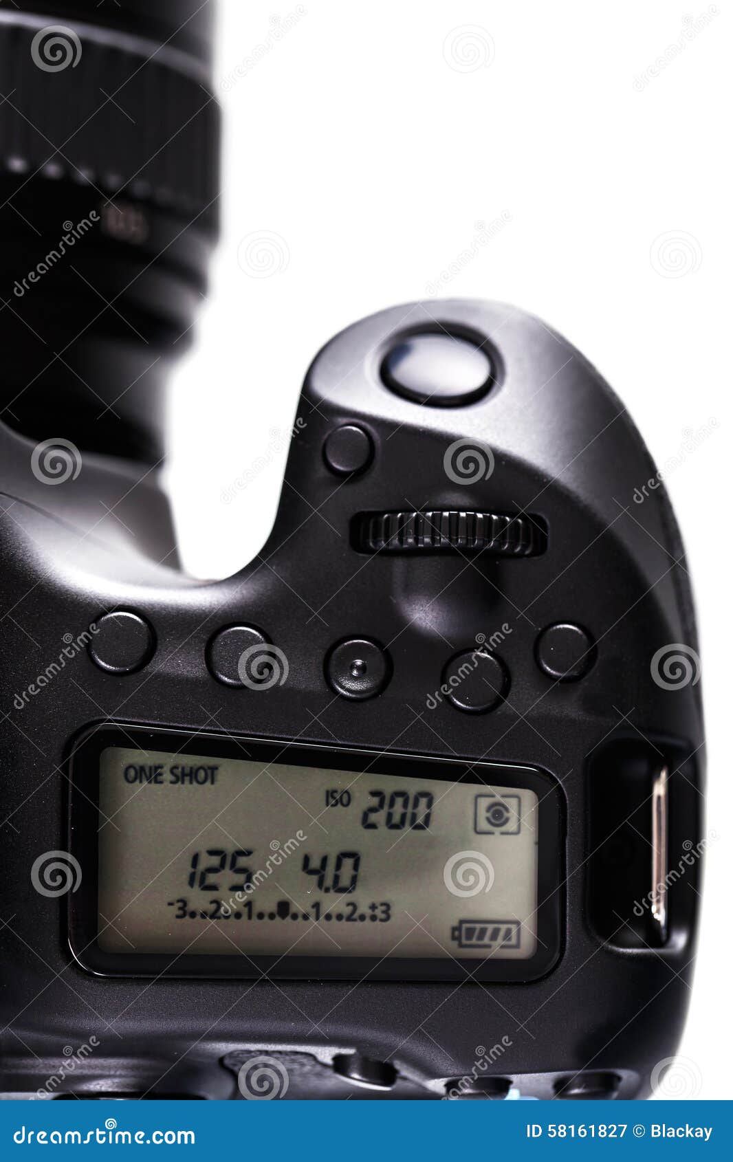 Close up of DSLR camera stock image. Image of shutter - 58161827
