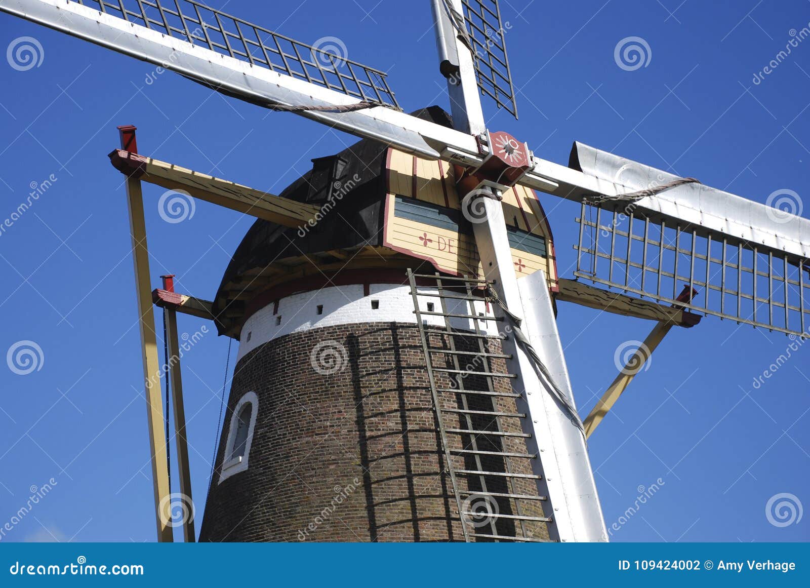 Close Up of a Dutch Windmill Stock Photo - Image of wicks, equipment ...