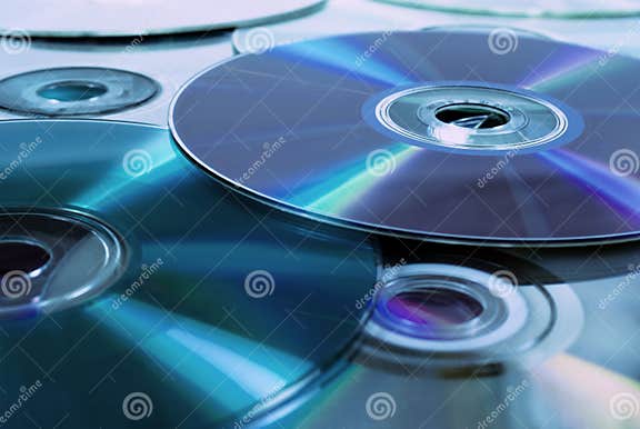 Close Up of Dvd Discs As Background Stock Image - Image of optical ...
