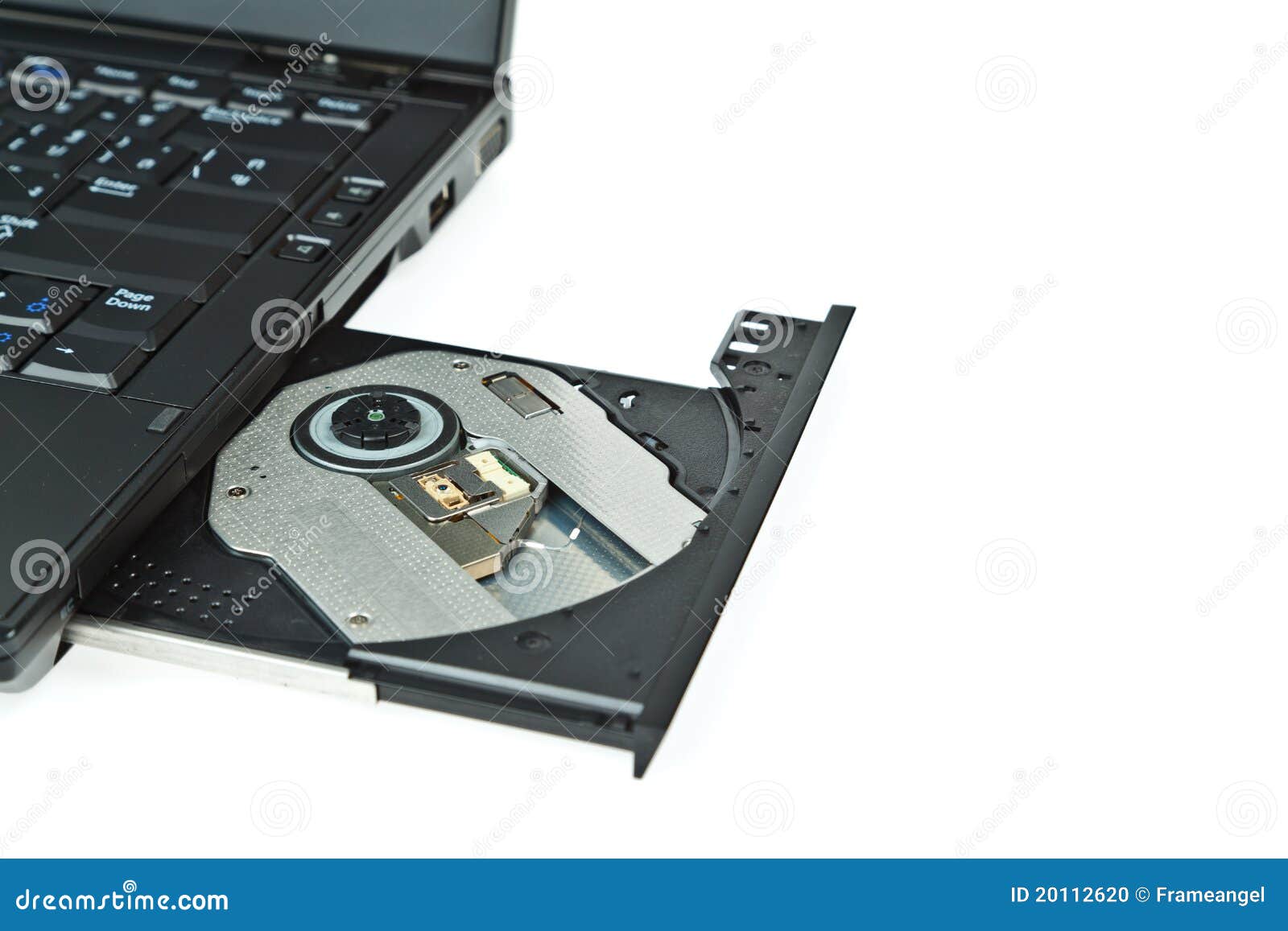 Close Up of a Dvd Laptop Tray Stock Photo - Image of blank, detail ...