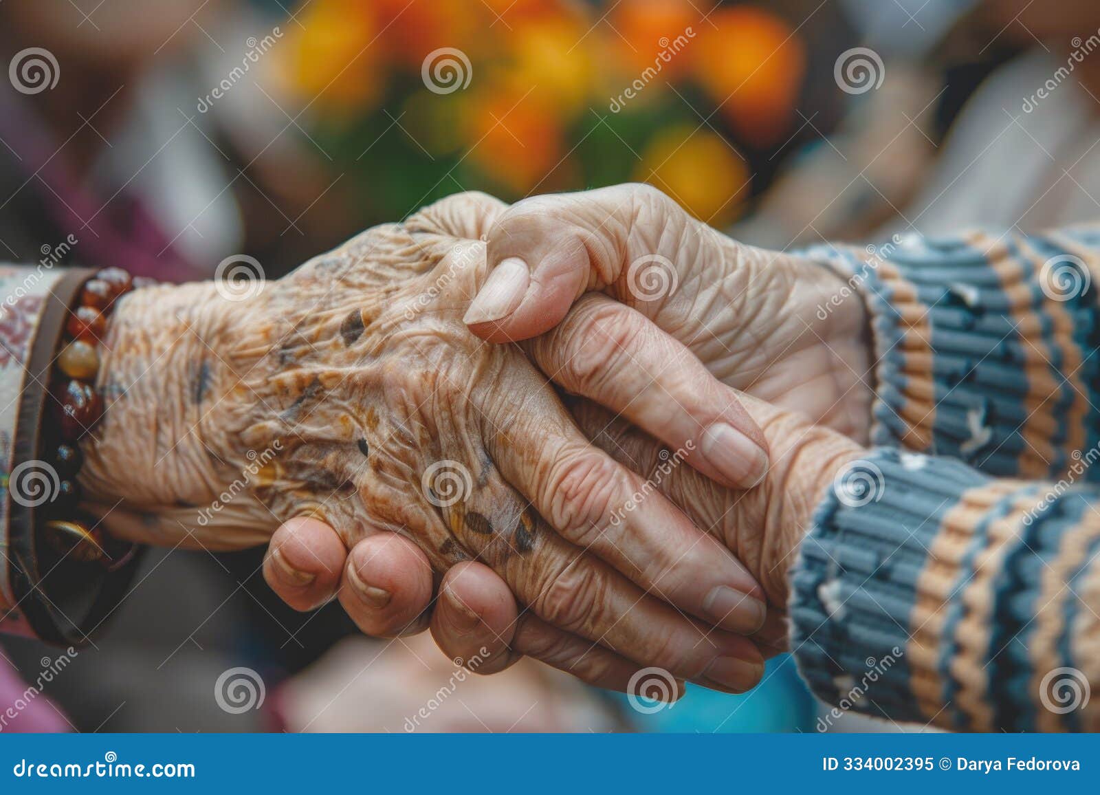 Close-Up of Elderly Hands Holding in Compassionate Support and ...