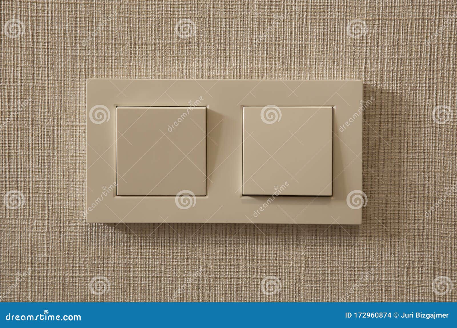 Close-up Electric Double Switch on the Wall Stock Photo - Image of room ...