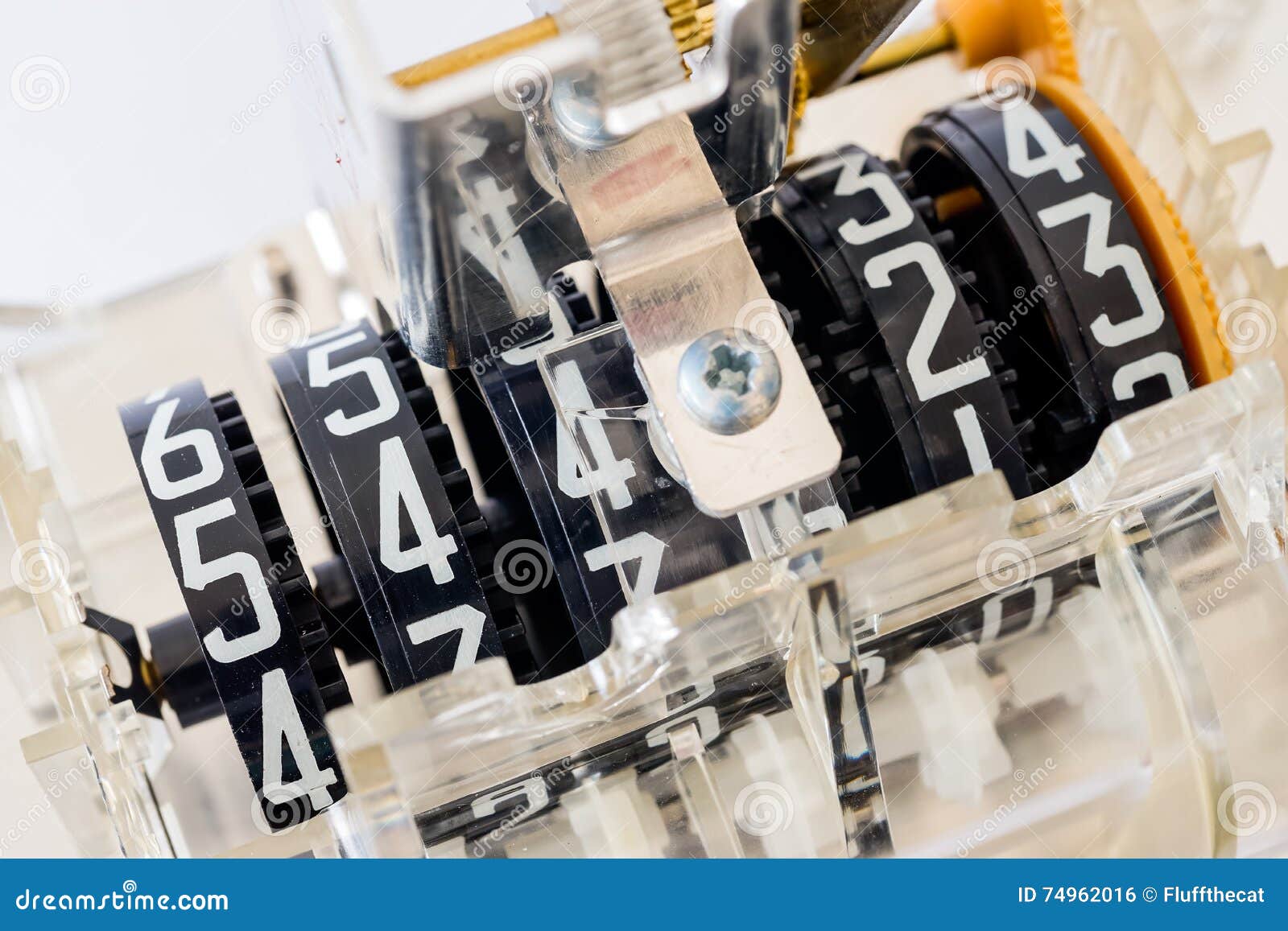 Close-up of Electric Meter Dial Parts Stock Photo - Image of close ...