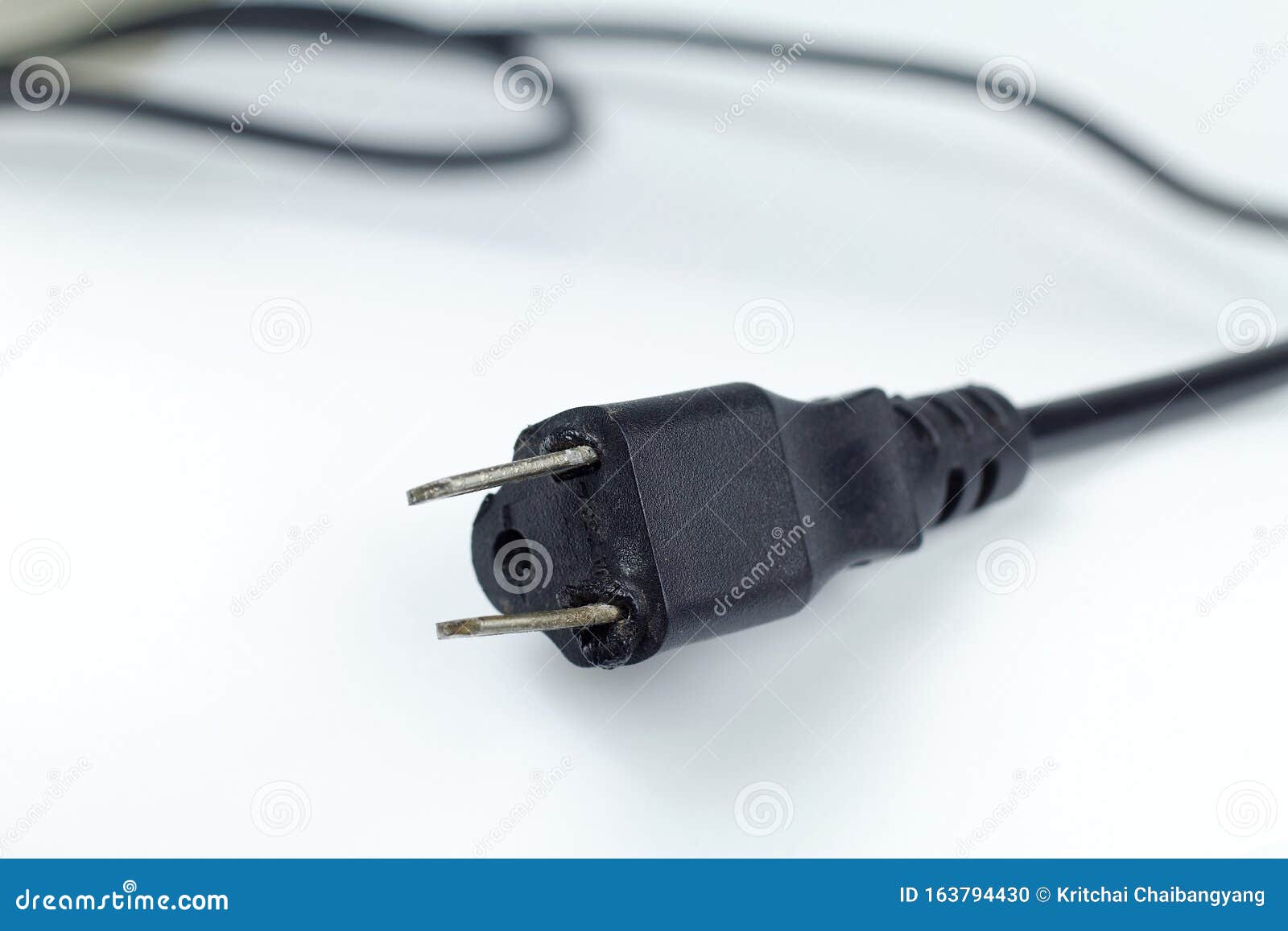 Close Up Electric Plug Burnt and Damaged from Amp Overload ,safety ...