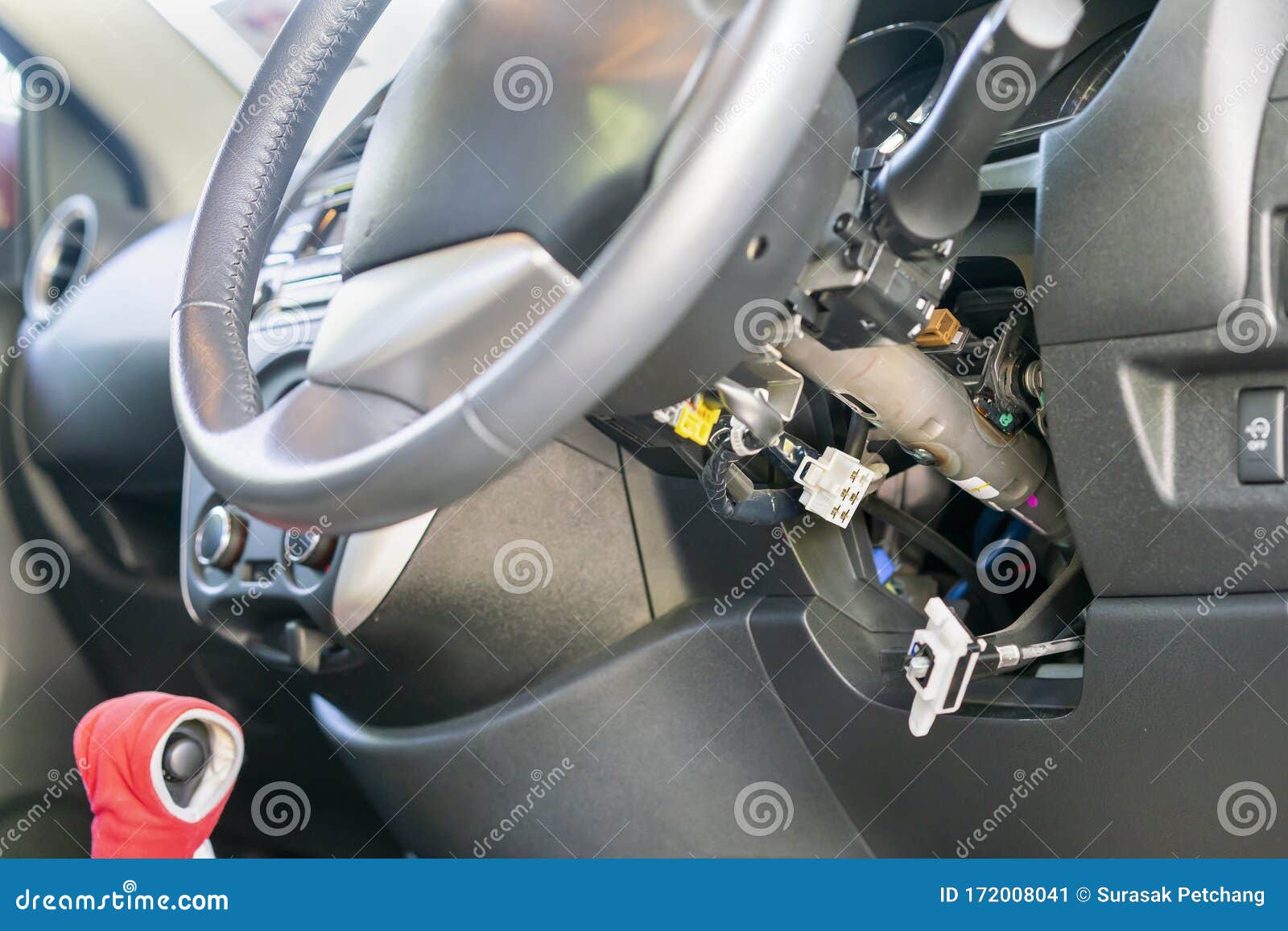 Close Up Electric Socket or Connector for Connect with Key Switch ...