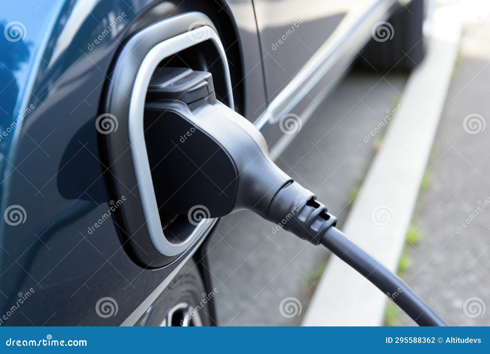 Close-up of an Electric Vehicle Charging Port Stock Photo - Image of ...