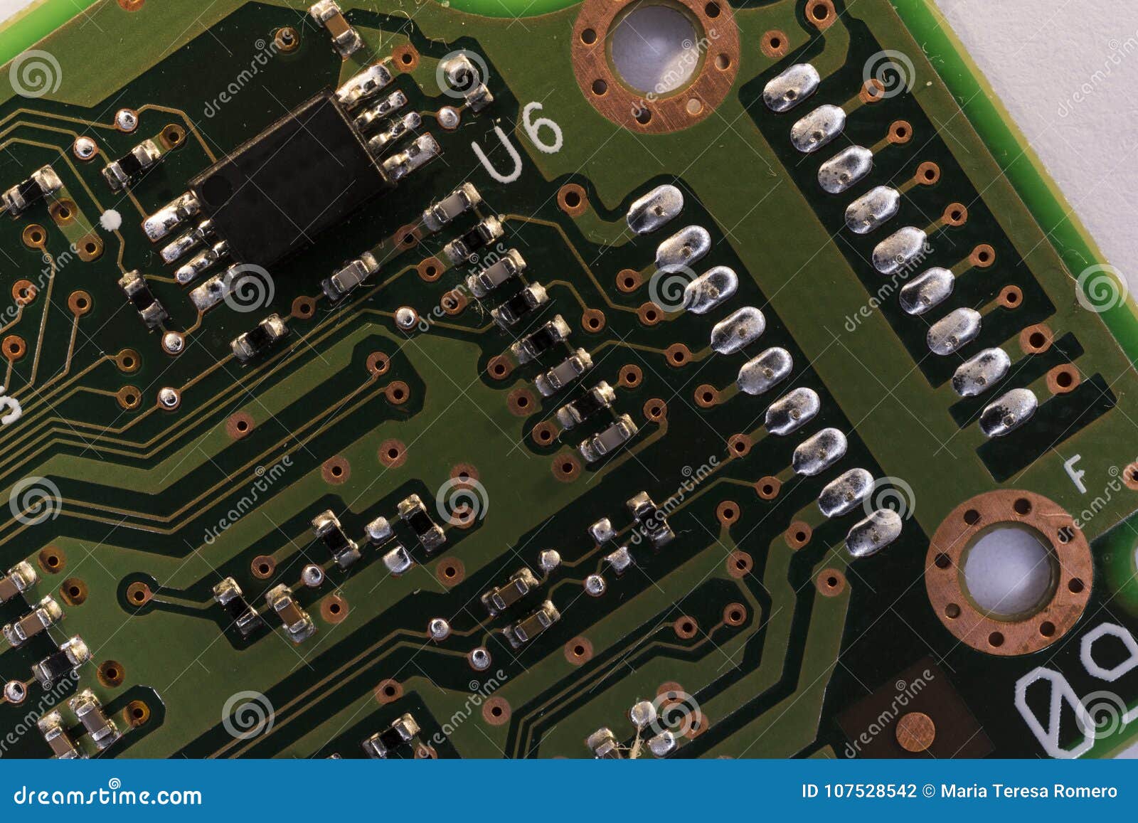 Detail of the Electrical Circuit Board of a Computer Hard Disk Stock ...