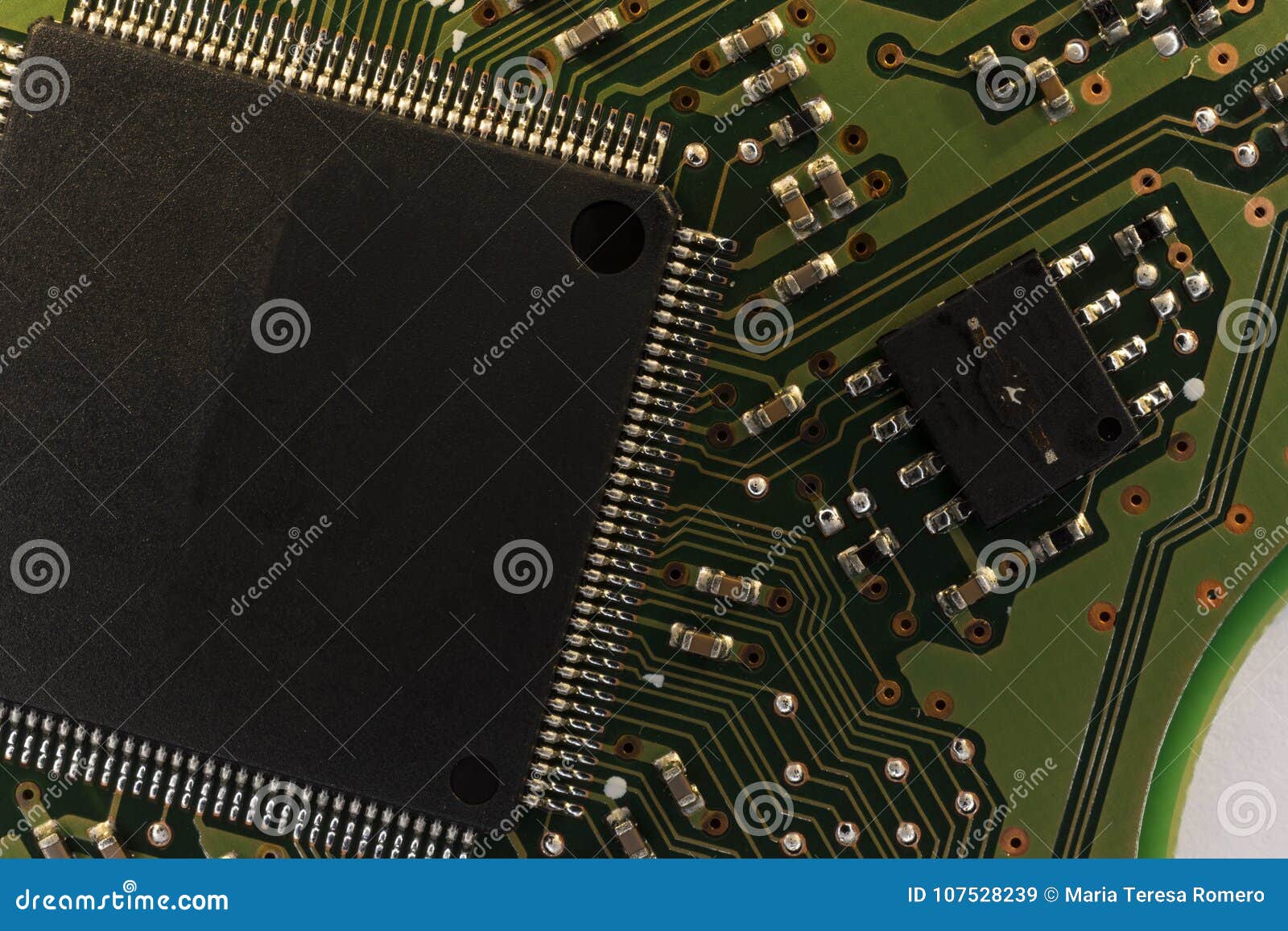Detail of the Electrical Circuit Board of a Computer Hard Disk Stock ...
