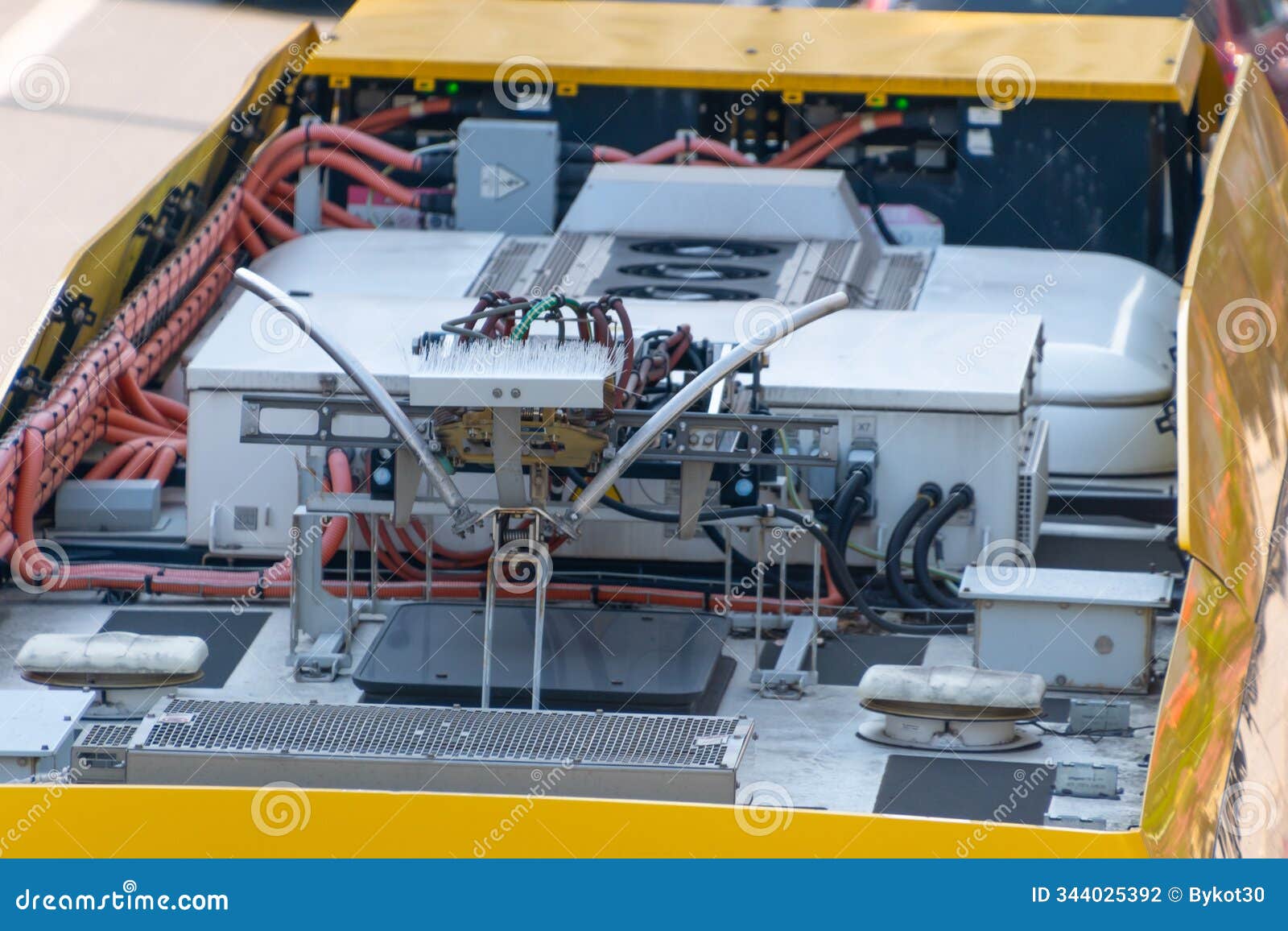 Close-up of Electrical Components and Wiring Inside Vehicle Stock Photo ...