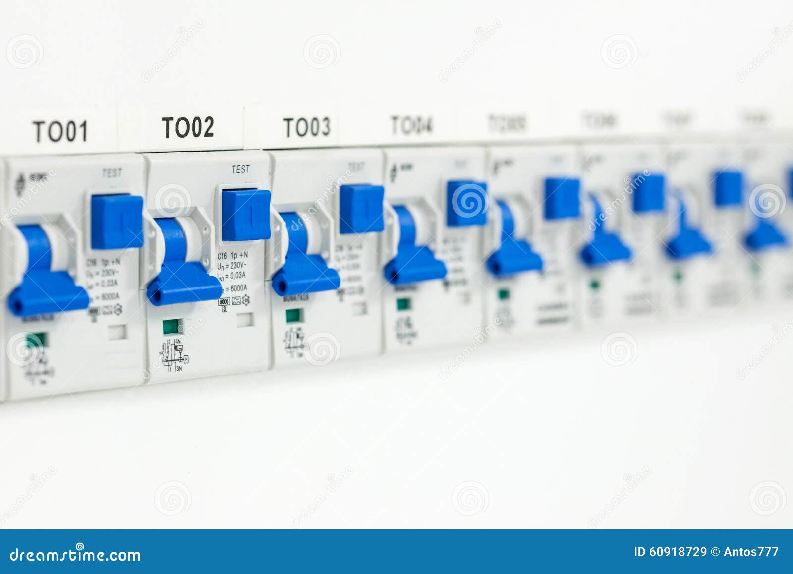 Close-up of Electrical Fuseboxes Stock Image - Image of switchgear ...