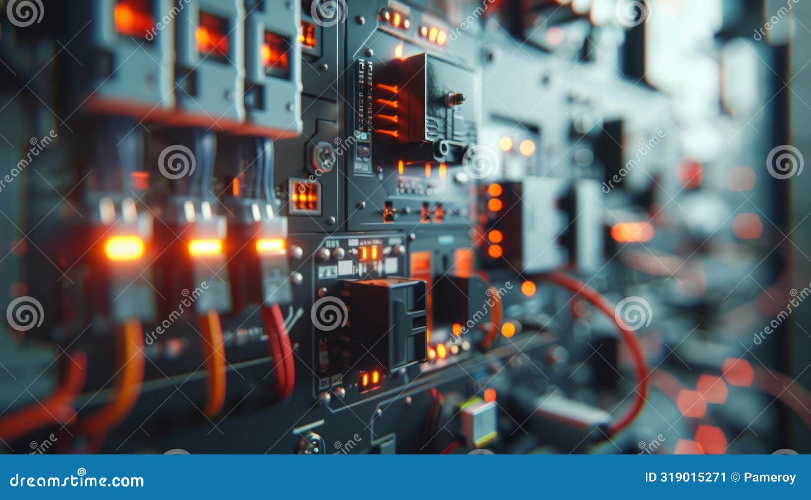 Electrical Panel, In Line Design. Electrical, Panel, Circuit Breaker ...