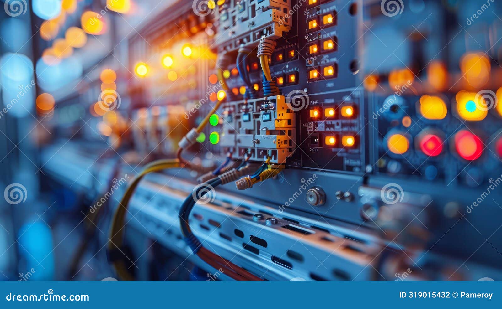 Close-up of an Electrical Panel Installation Process Stock Illustration ...