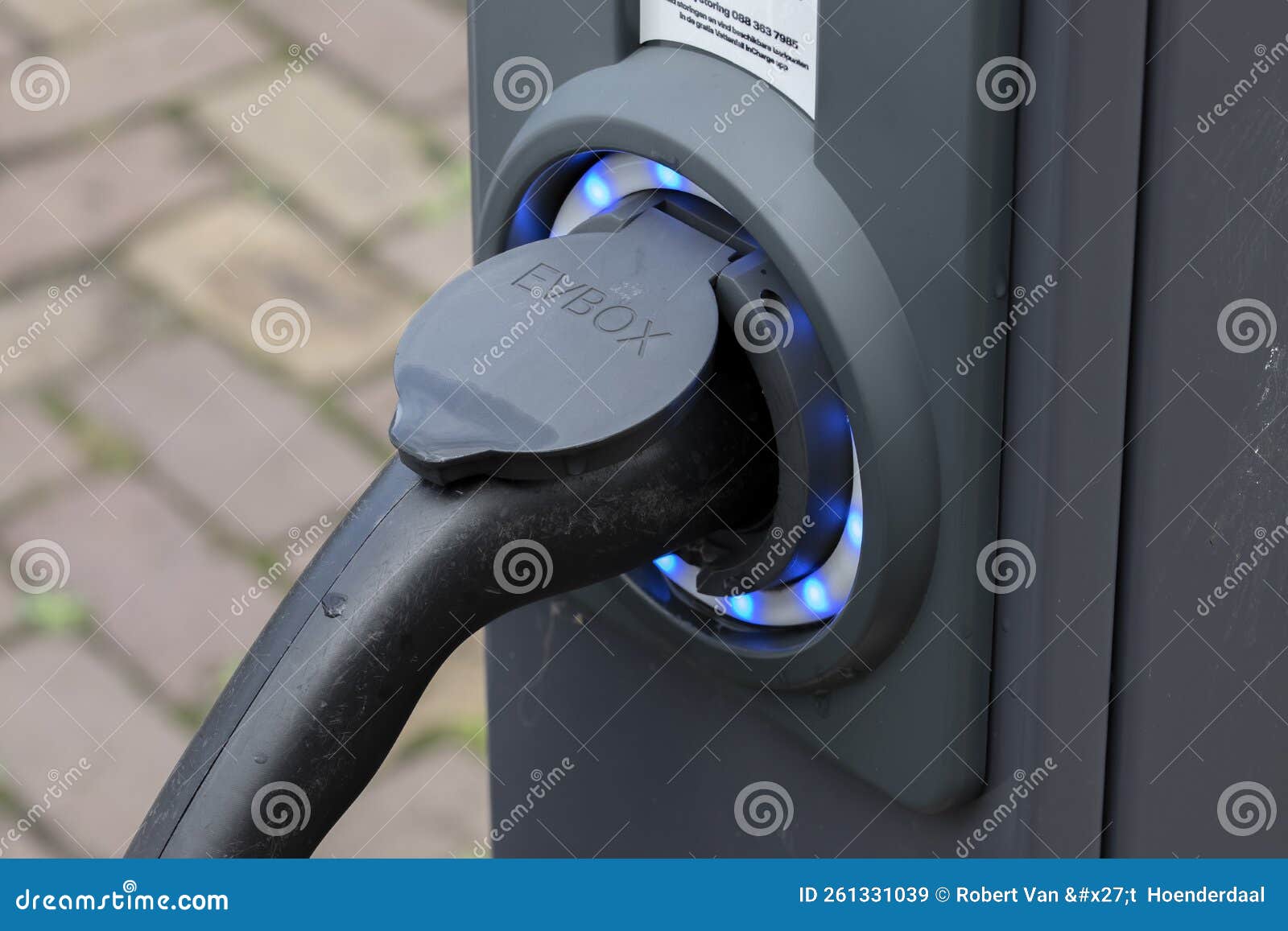 Close Up Electrical Plug from a Smart Car at Amsterdam the Netherlands ...