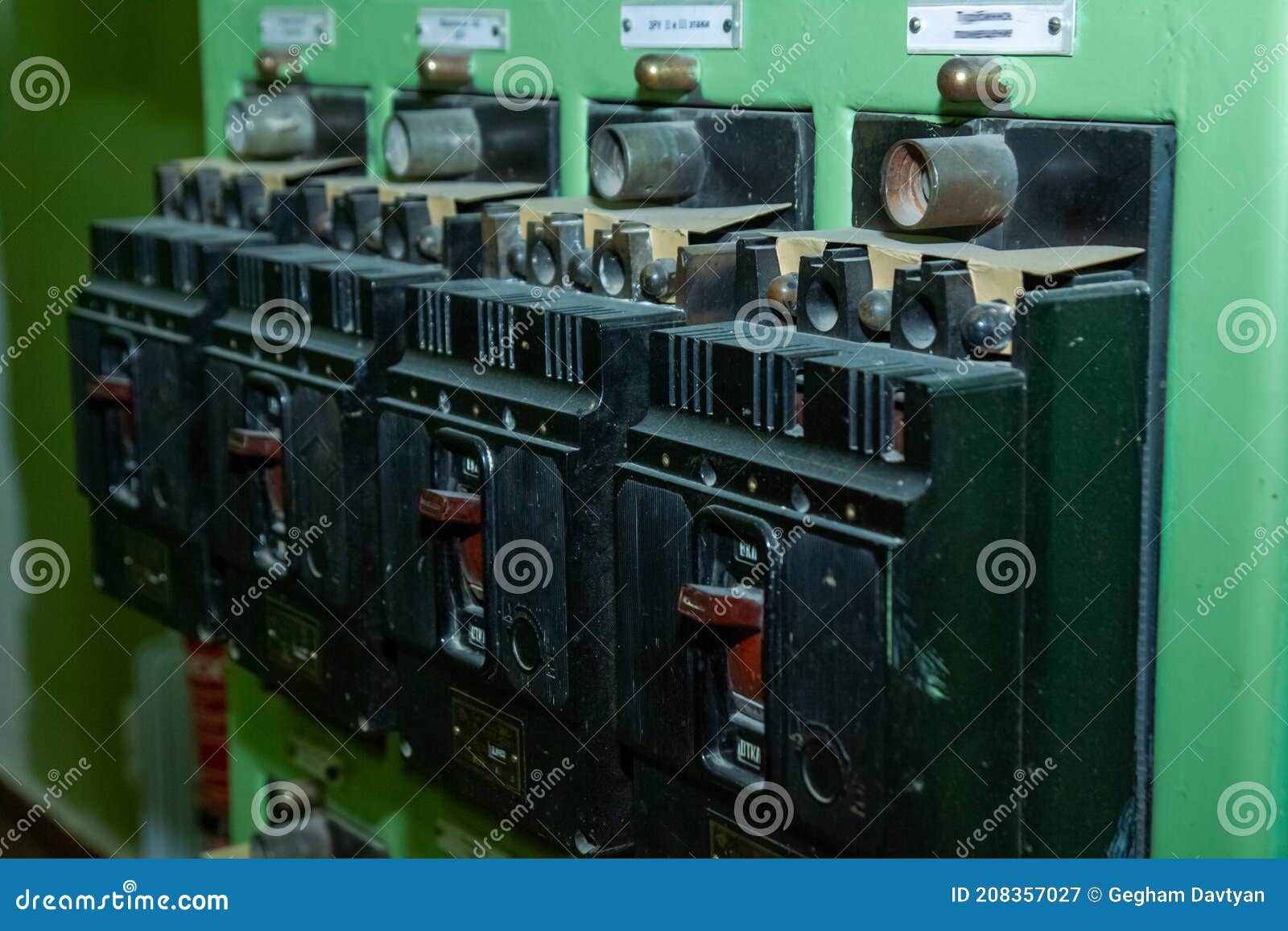 Close Up of Electrical Power Switches, Electrical Switch Stock Image ...