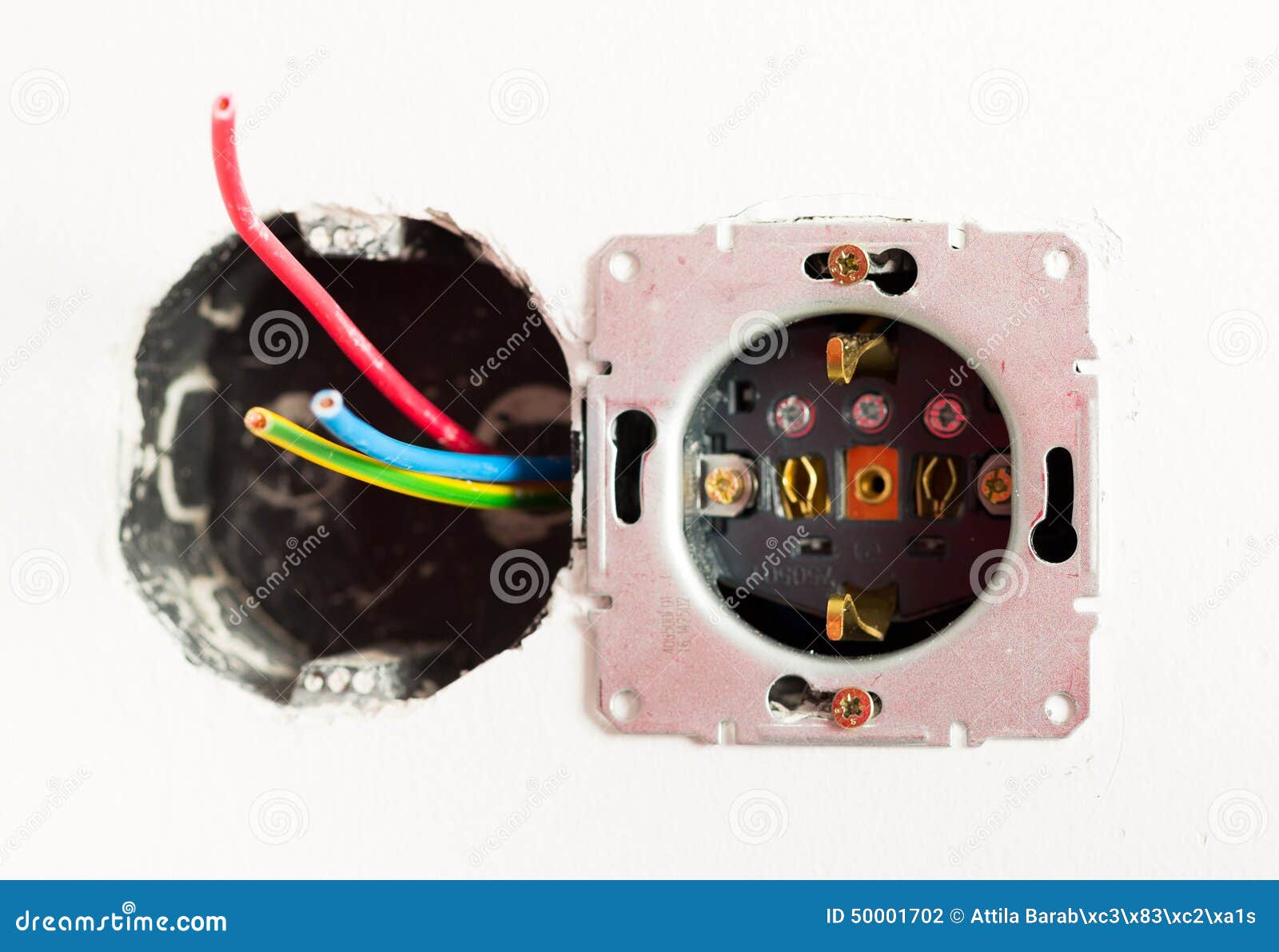 Close-up of Electrical Socket Stock Photo - Image of work, install ...