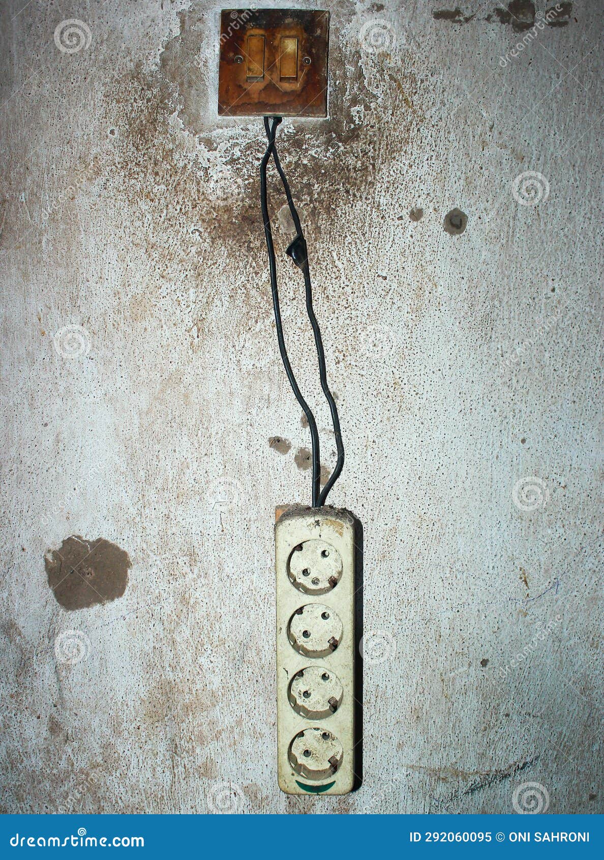 Close Up Electrical Socket on Old Wall Stock Image - Image of people ...