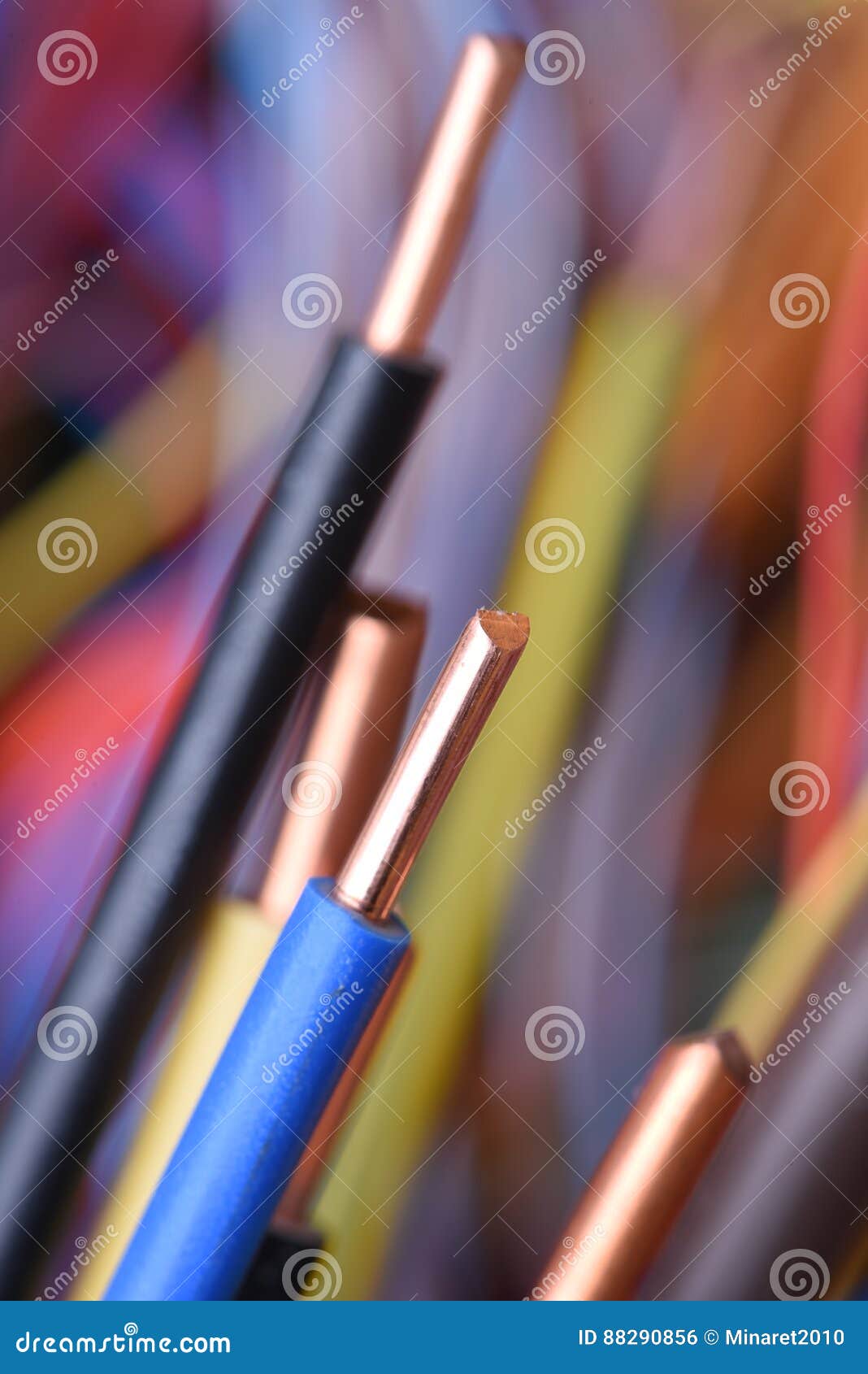 Close Up of Electrical Wire Stock Photo - Image of power, cables: 88290856