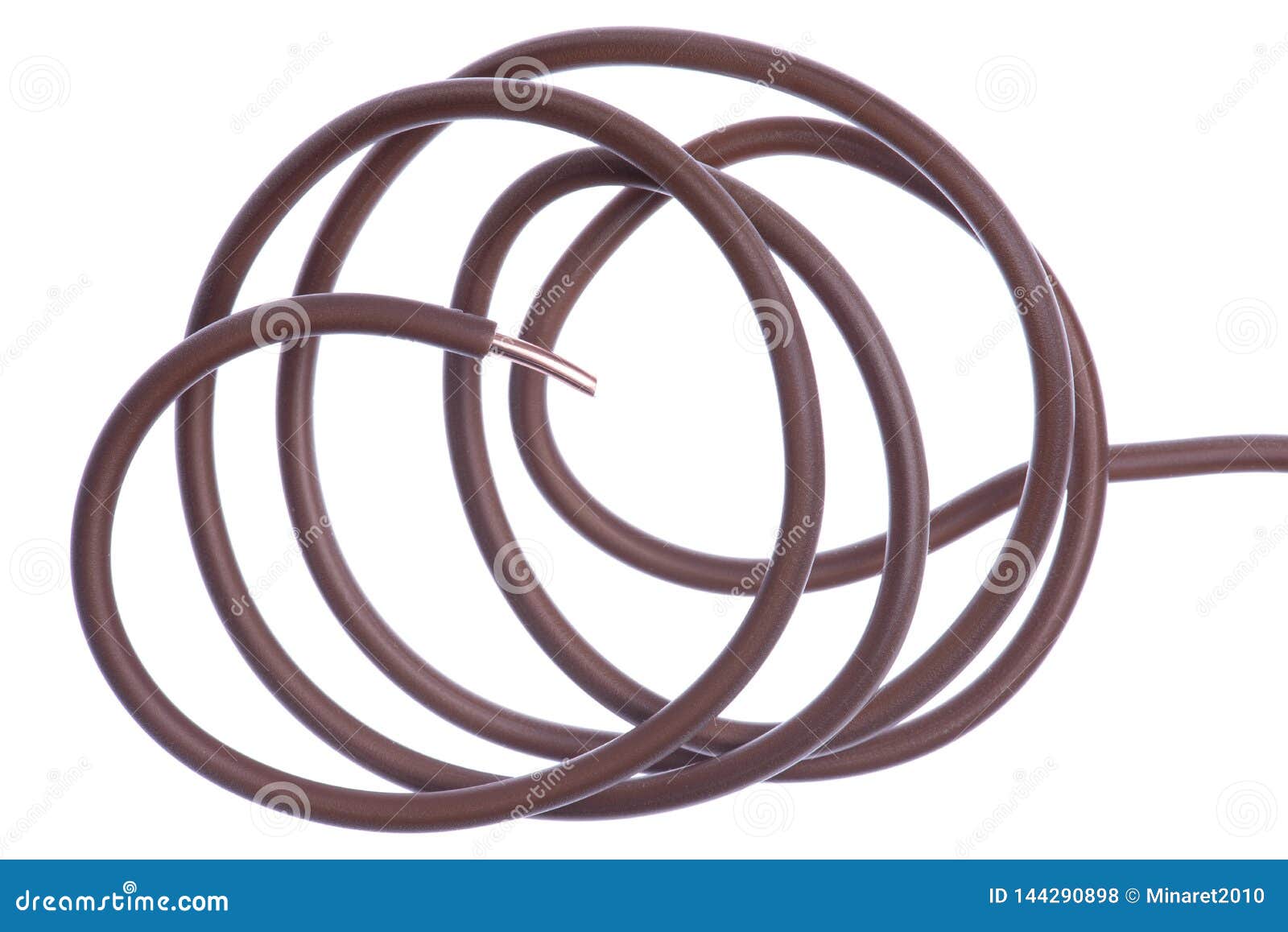 Electrical Wire Isolated on White Background Stock Photo - Image of ...
