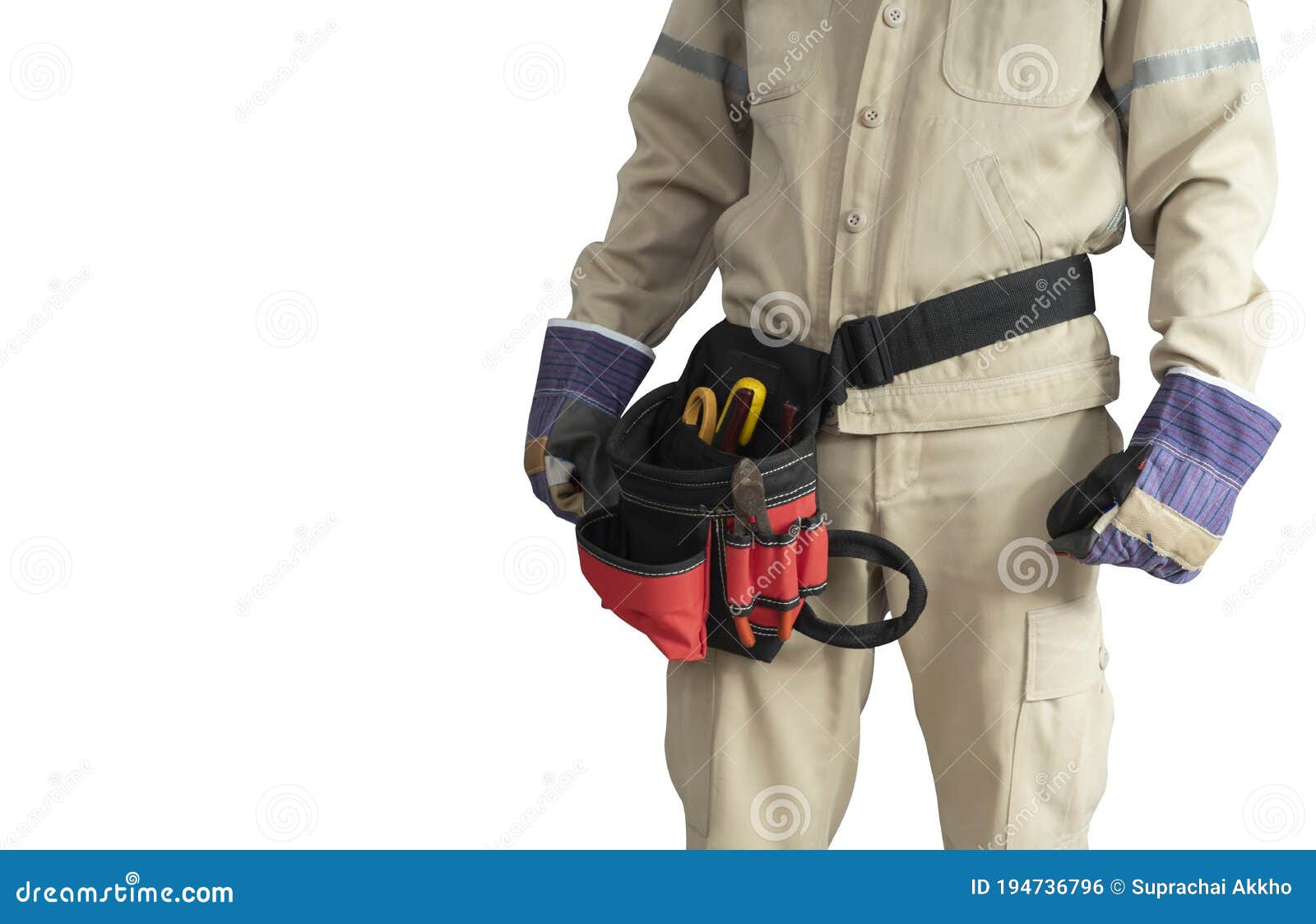 Close-up Electrician Uniform with Tool Belt Stock Photo - Image of ...