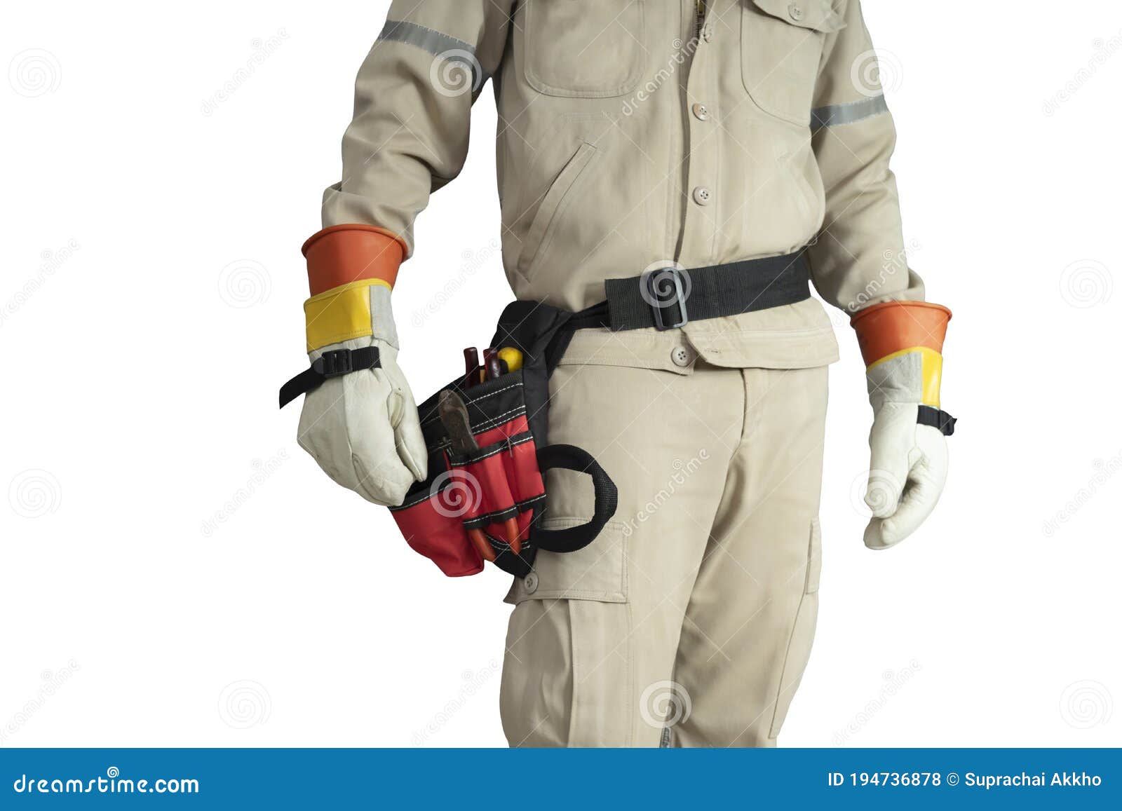 Close-up Electrician Uniform with Tool Belt Stock Photo - Image of ...