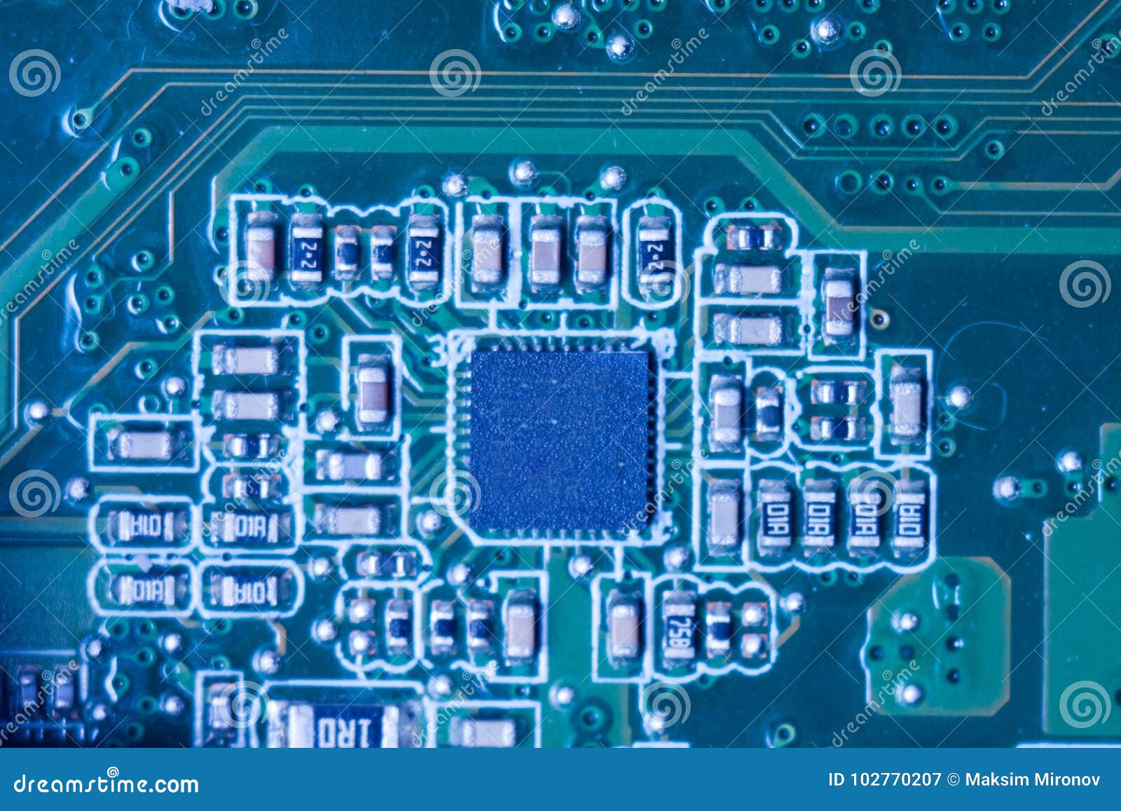 Close-up of Electronic Circuit Board. Stock Image - Image of ...
