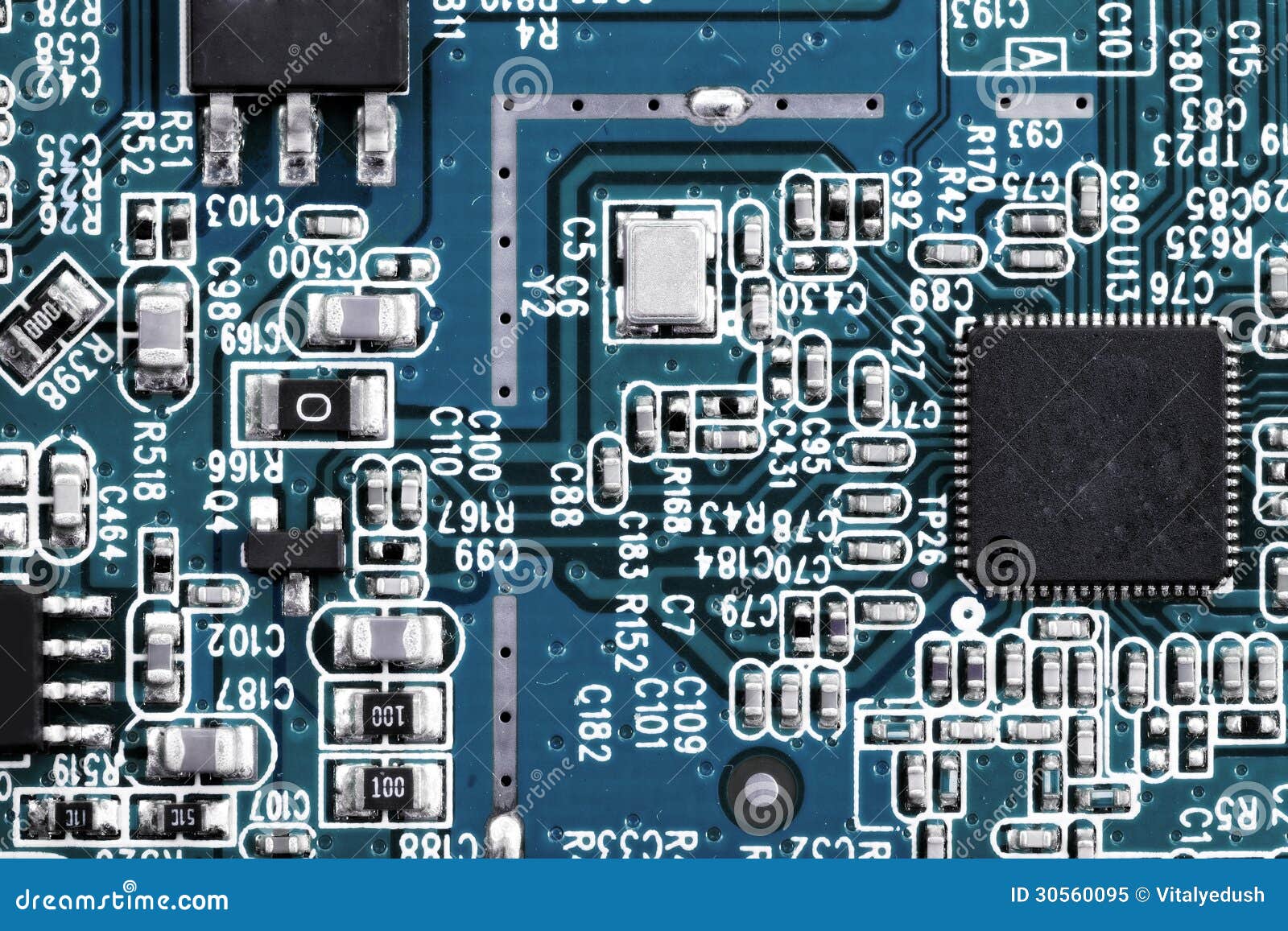 Close-up of Electronic Circuit Board. Macro . Stock Image - Image of ...