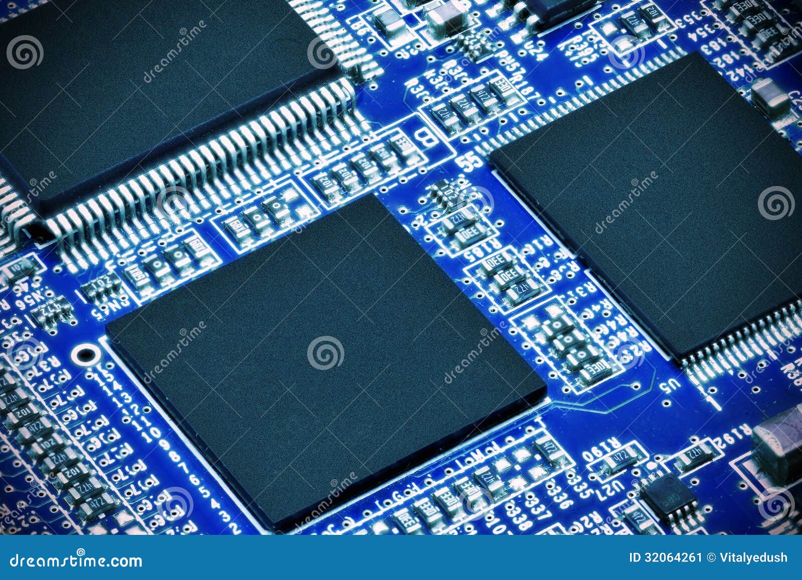 Close-up of Electronic Circuit Board. Macro . Stock Image - Image of ...