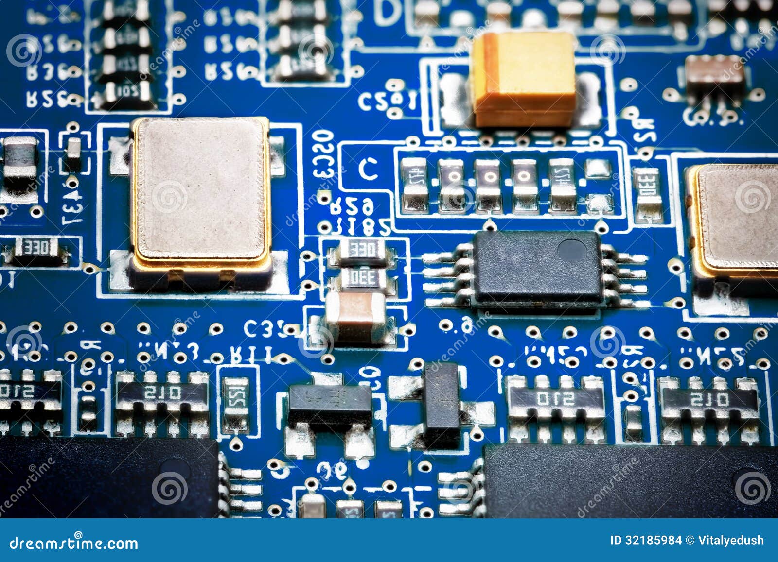 Close-up of Electronic Circuit Board. Macro . Stock Photo - Image of ...