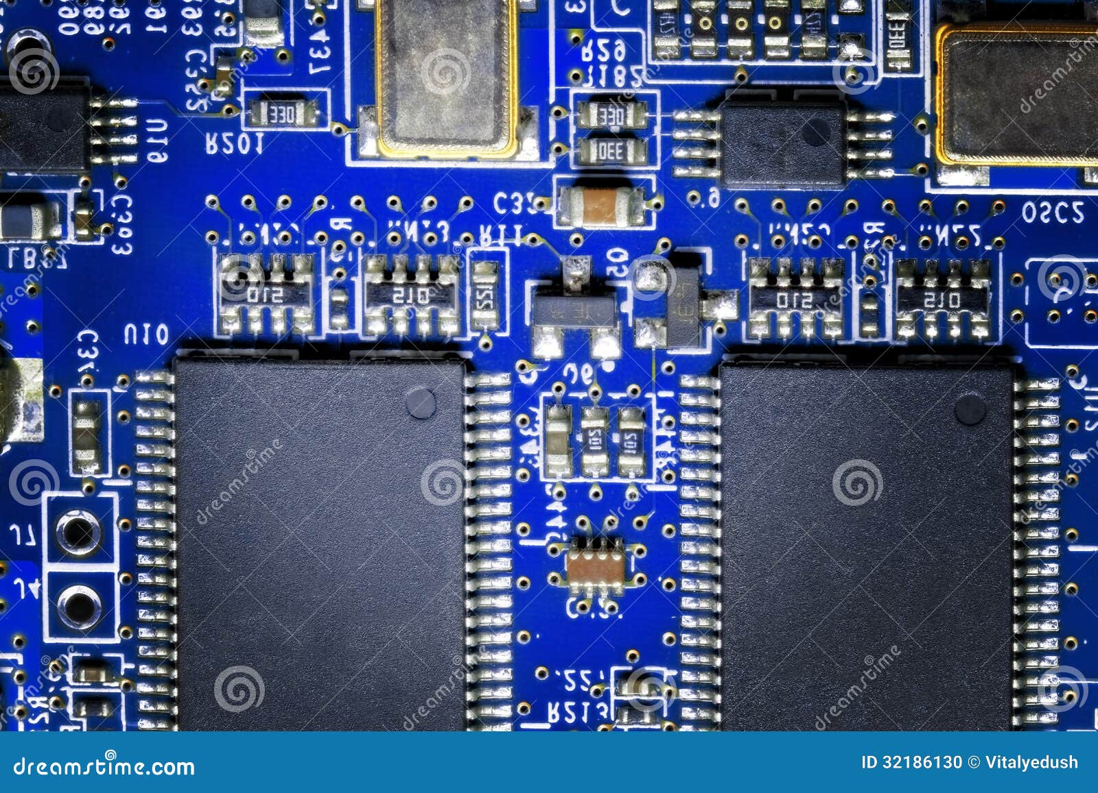 Close-up of Electronic Circuit Board. Macro . Stock Photo - Image of ...