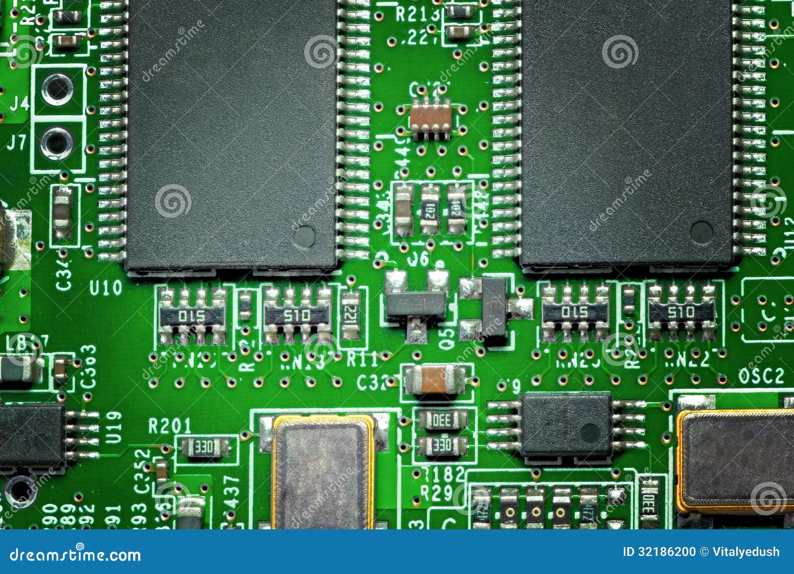 Close-up of Electronic Circuit Board. Macro . Stock Photo - Image of ...