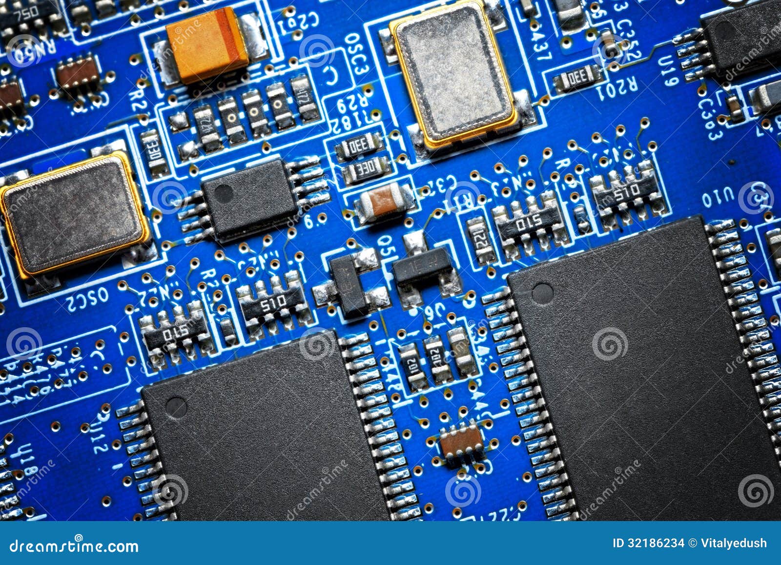 Close-up of Electronic Circuit Board. Macro . Stock Photo - Image of ...