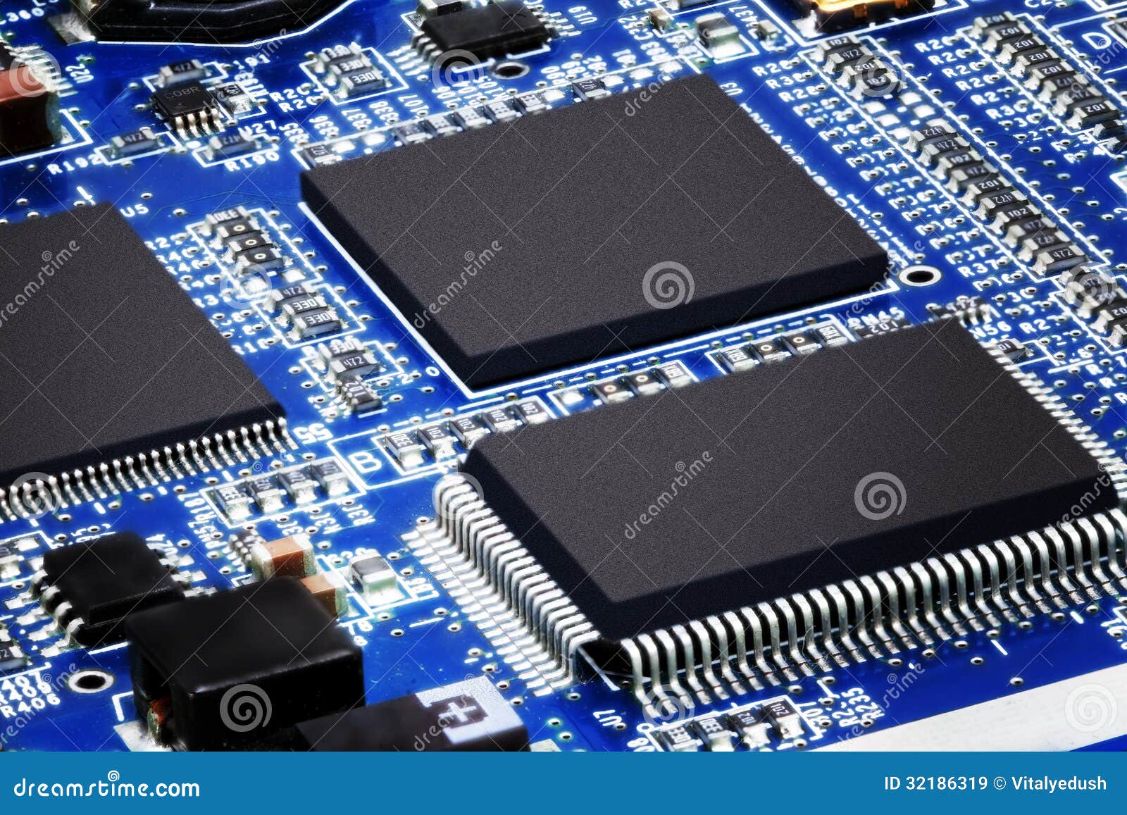 Close-up of Electronic Circuit Board. Macro . Stock Image - Image of ...