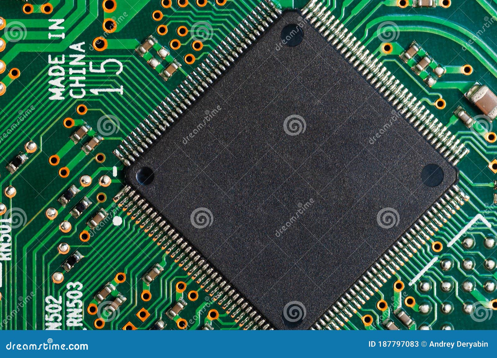 Close-up of Electronic Circuit Board PCB with Microchip, Processor ... Close-up of Electronic Circuit Board PCB with Microchip, Processor ...