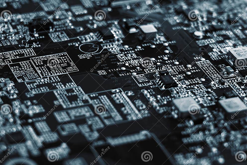 Close-up of Electronic Circuit Board with Processor of Computer ...