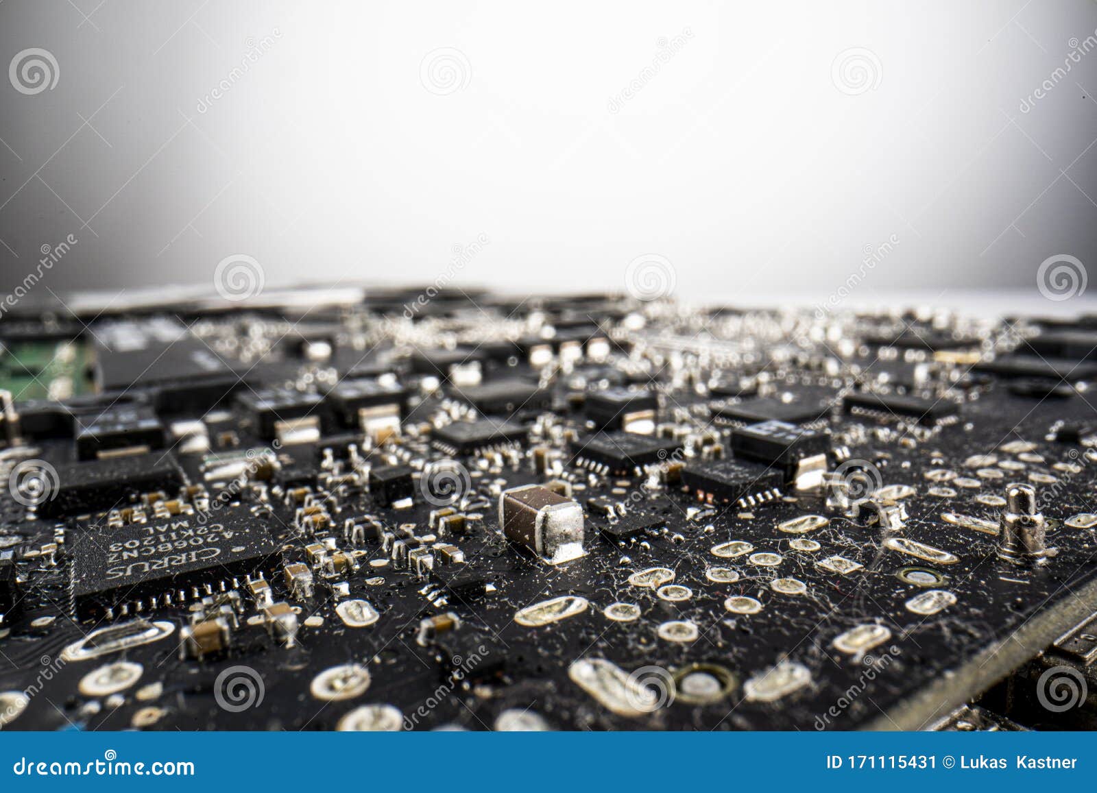 Close-up of Electronic Circuit Board with Processor, Fragment of the ...