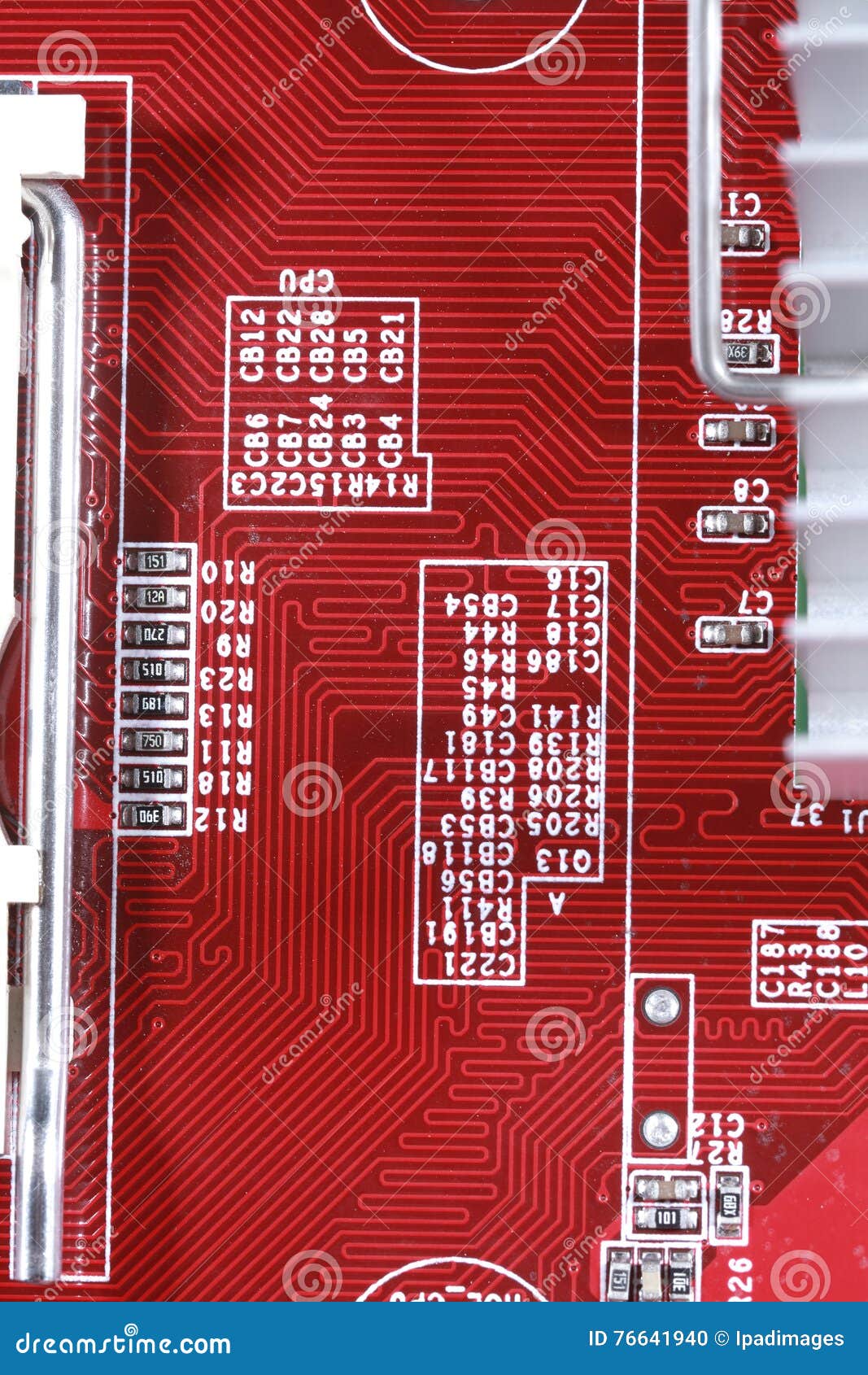 Close-up of Electronic Circuit Red Board with Processor of Compu Stock ...