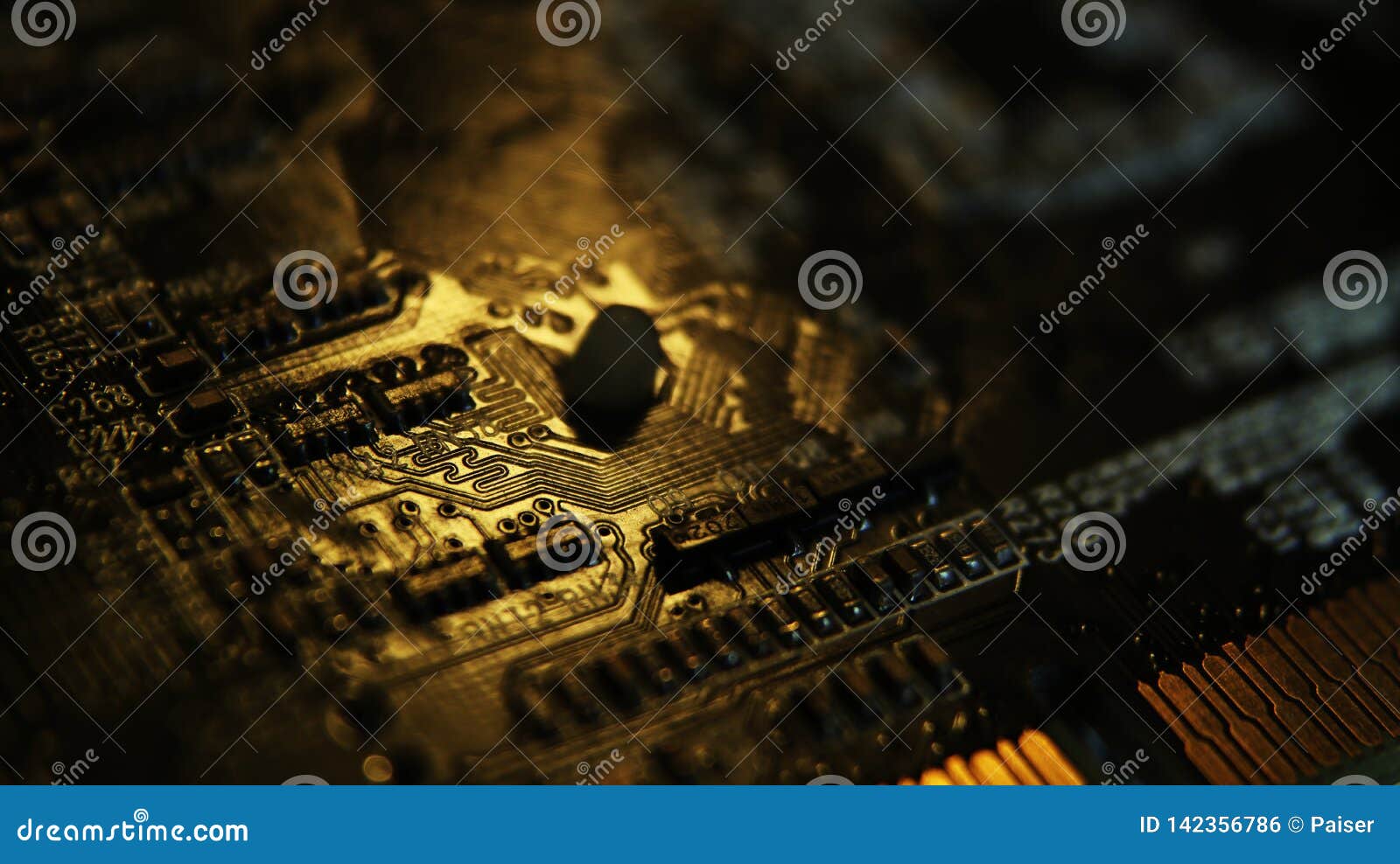 Close Up of Electronic Circuits in Technology on Mainboard, System ...