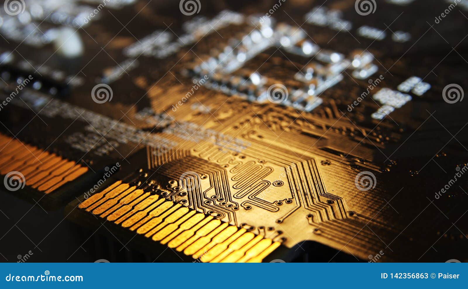 Close Up of Electronic Circuits in Technology on Mainboard, System ...