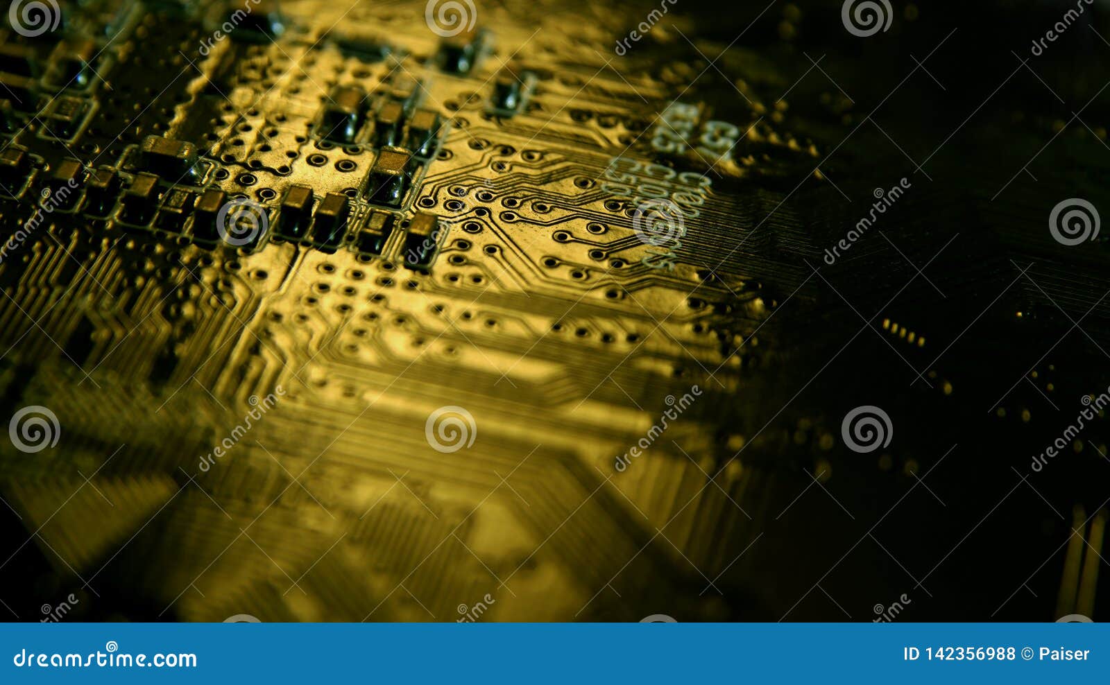 Close Up of Electronic Circuits in Technology on Mainboard, System ...