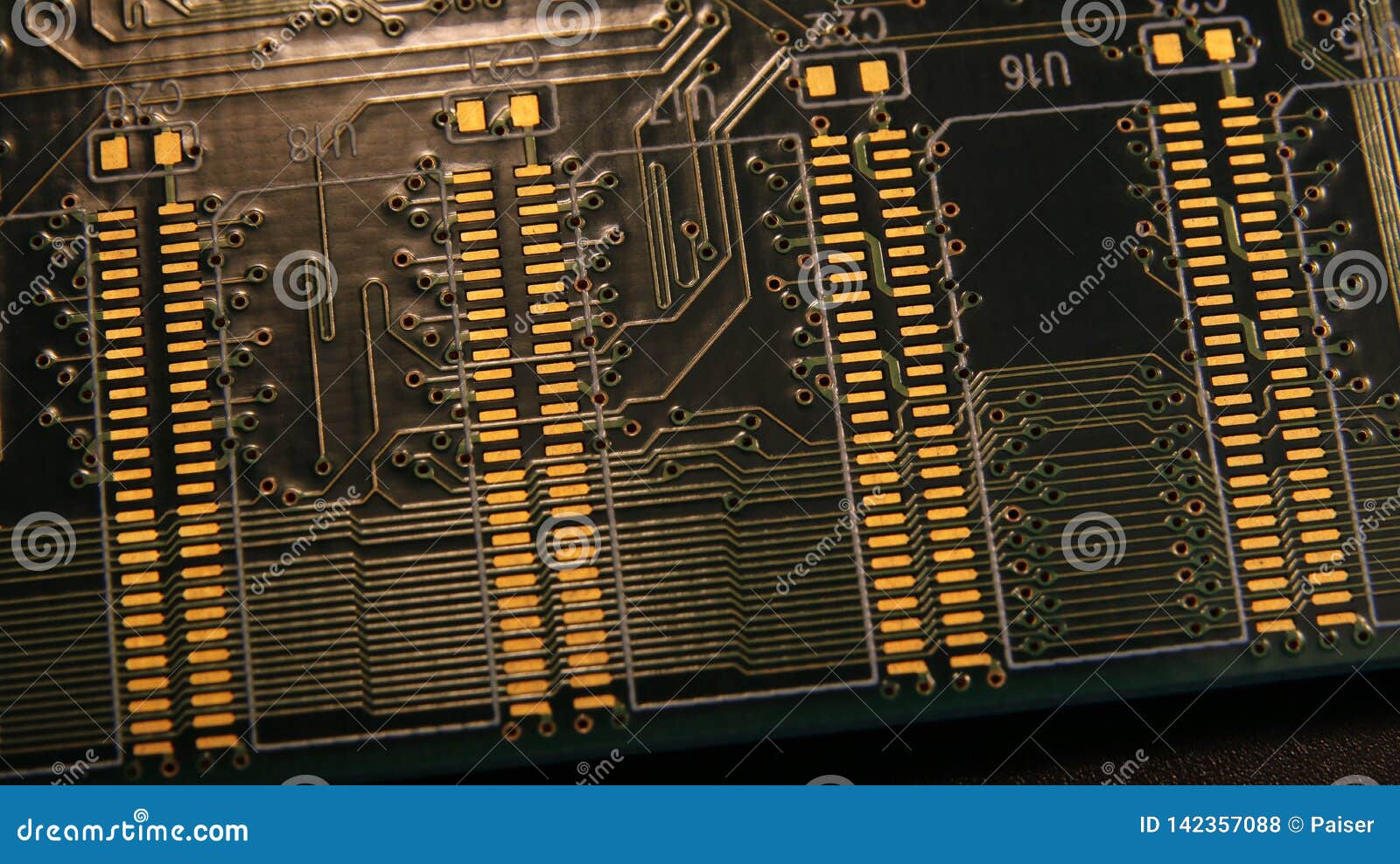 Close Up of Electronic Circuits in Technology on Mainboard, System ...