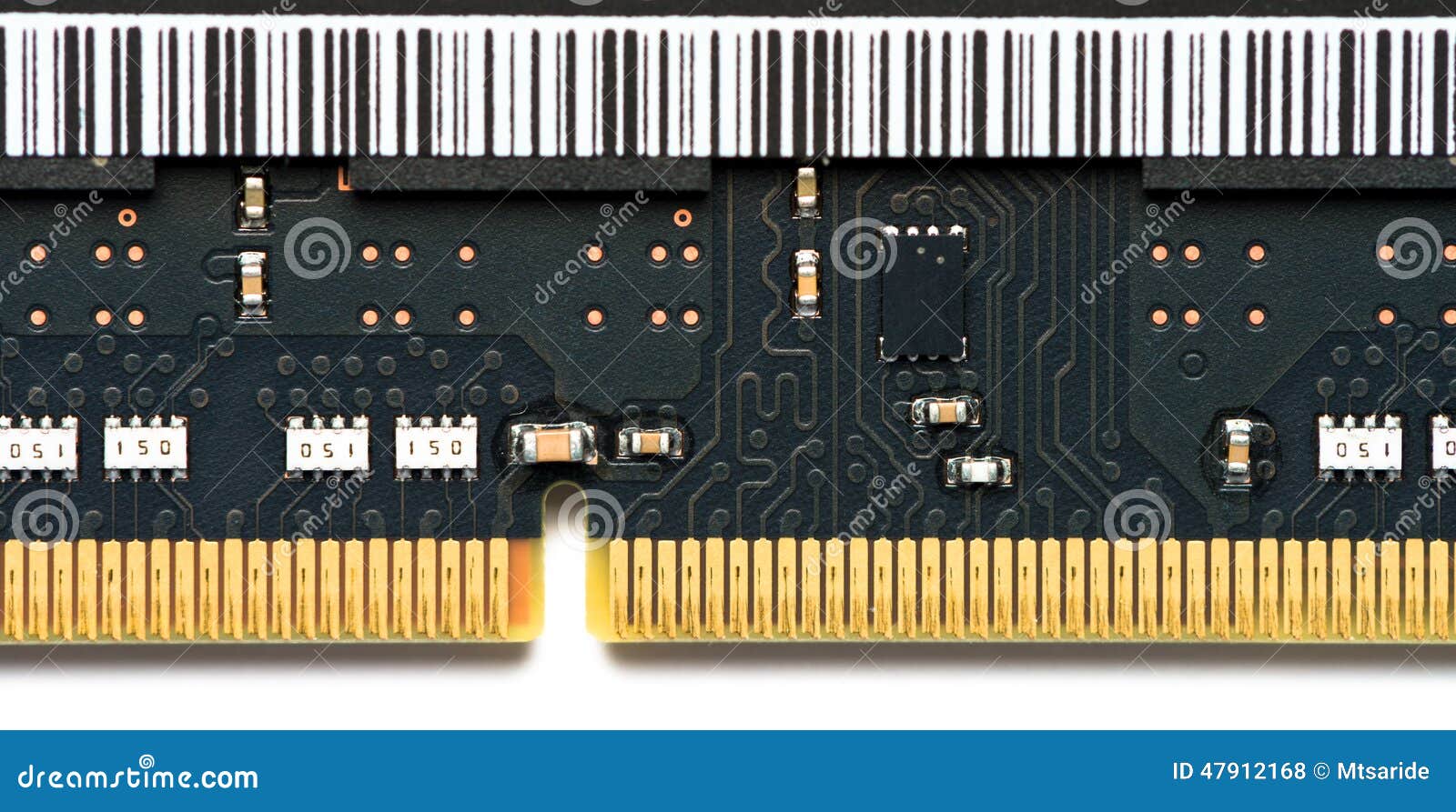 Close Up Electronic RAM Chip Stock Photo - Image of macro, close: 47912168