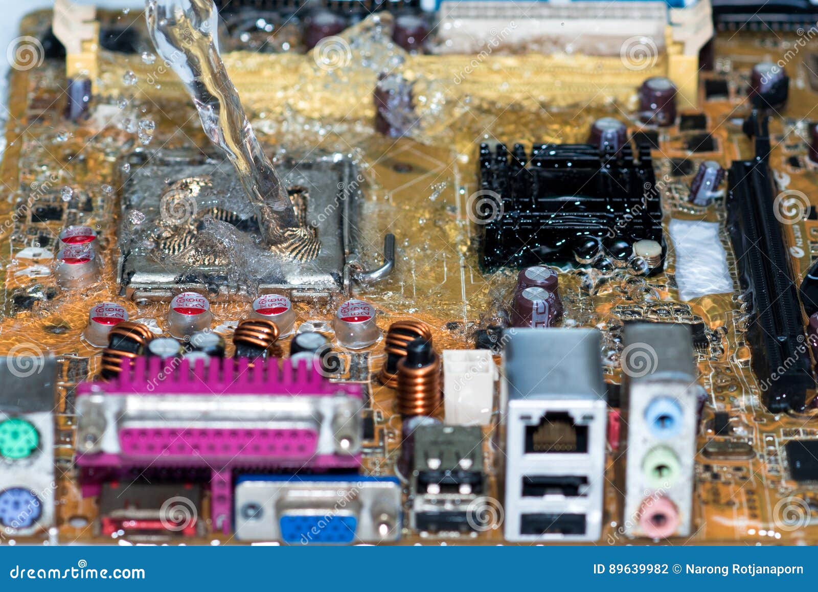 Close Up of Electronics Circuit Mainboard Stock Photo - Image of ...