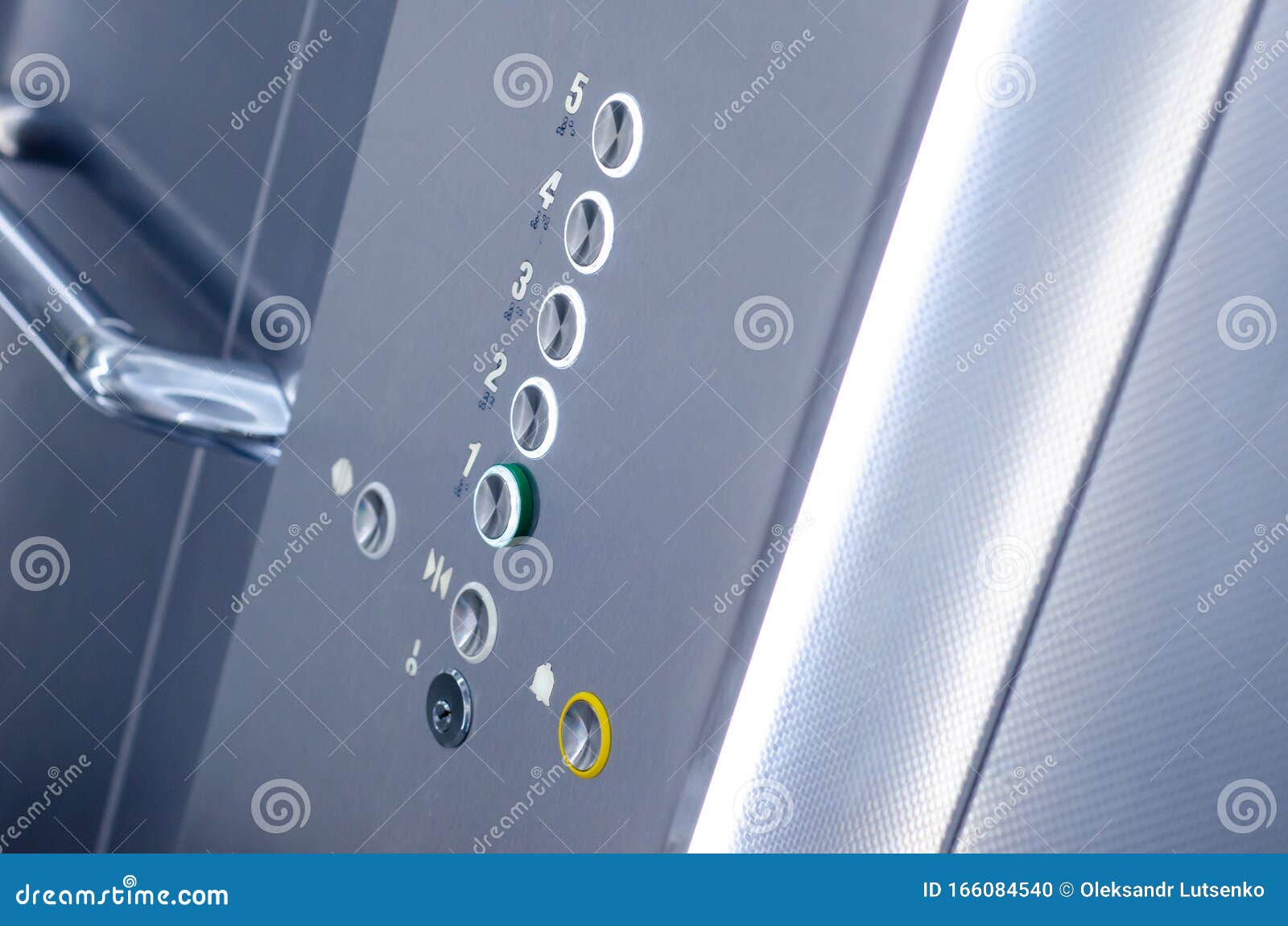 Close-up of Elevator Buttons Panel Inside the Elevator Stock Photo ...