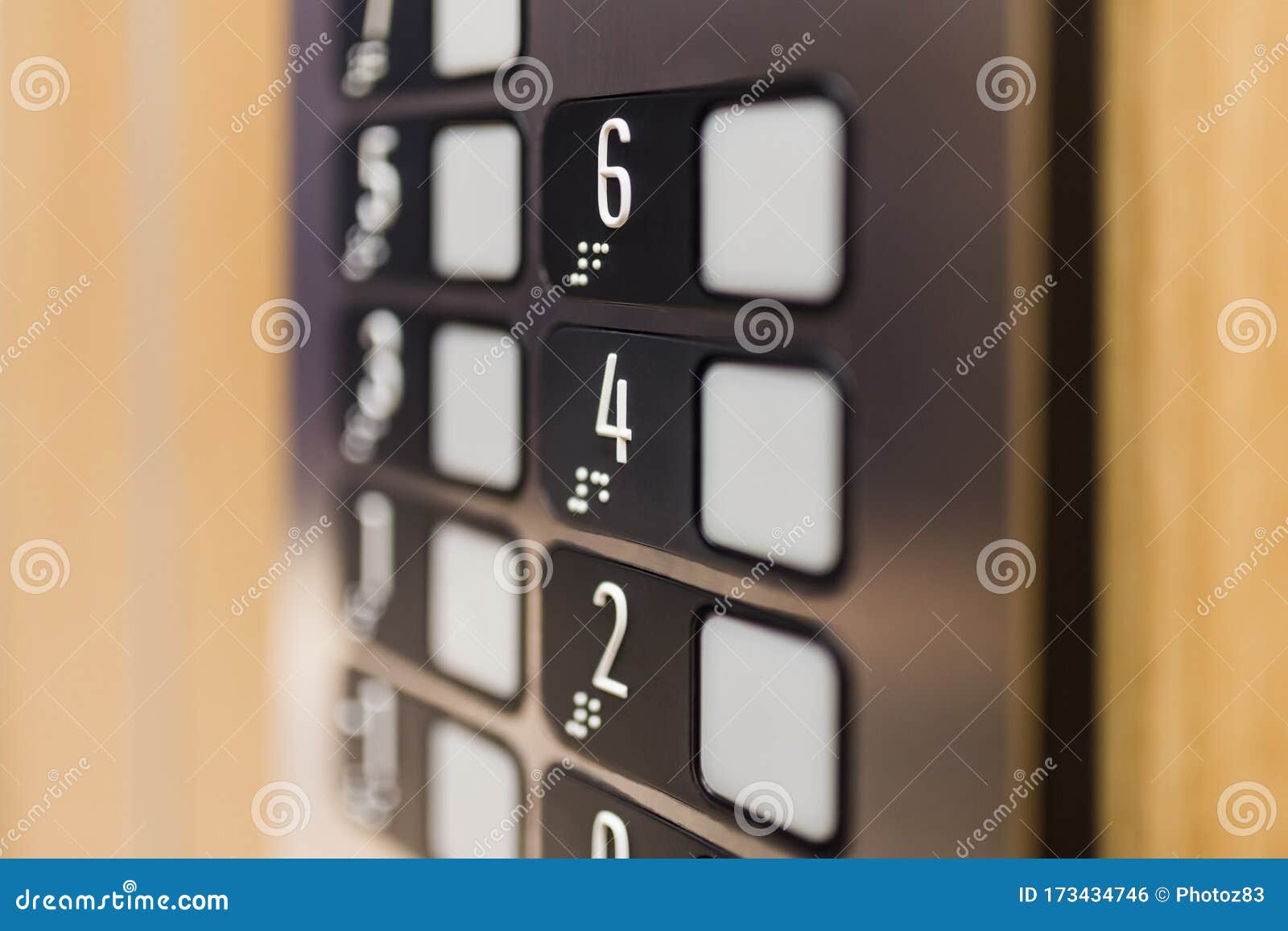 Close Up of Elevator Control Panel Buttons Stock Photo - Image of ...