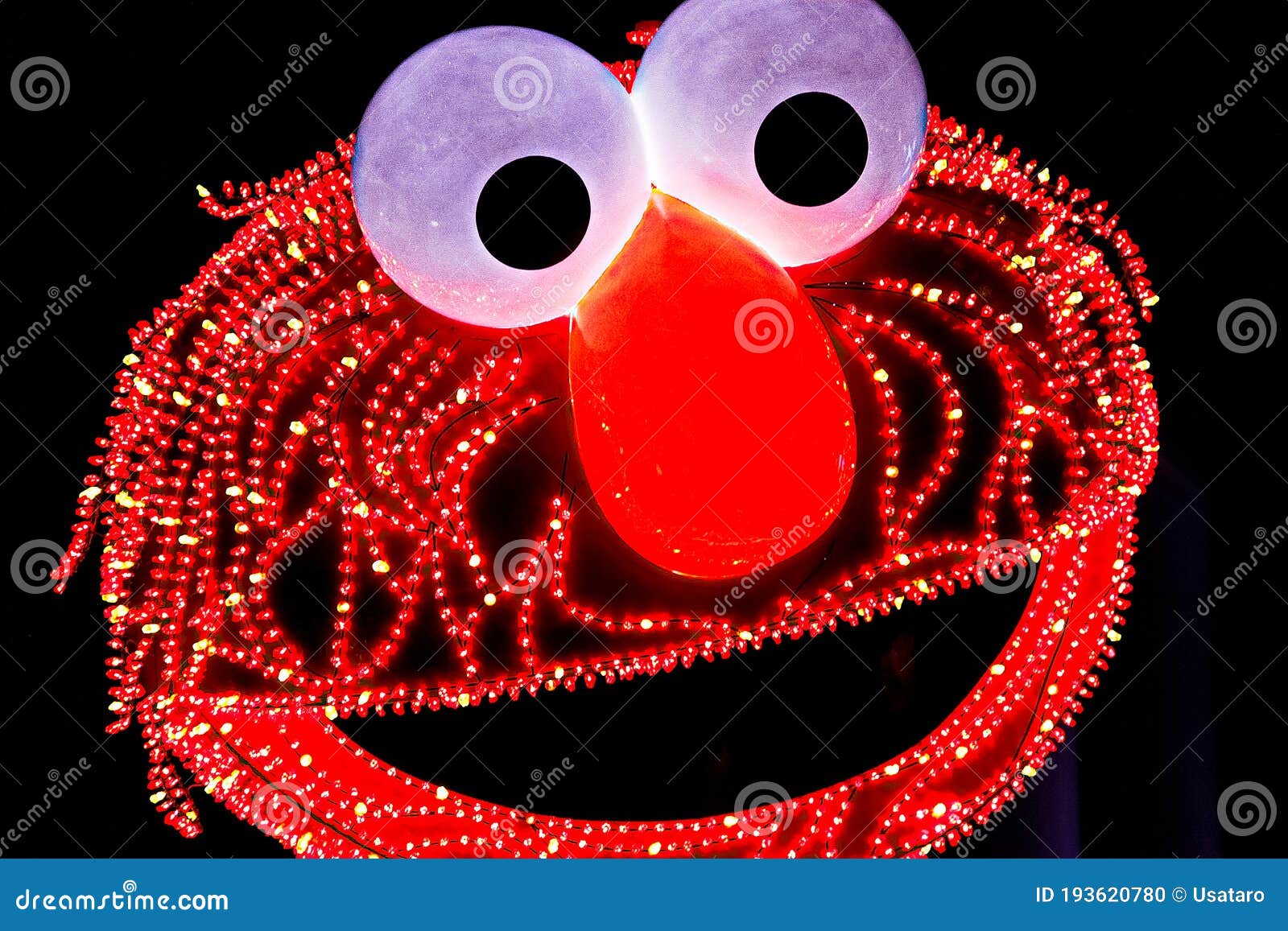 Close Up of Elmo LED Light Parade Float in Magical Starlight Parade ...