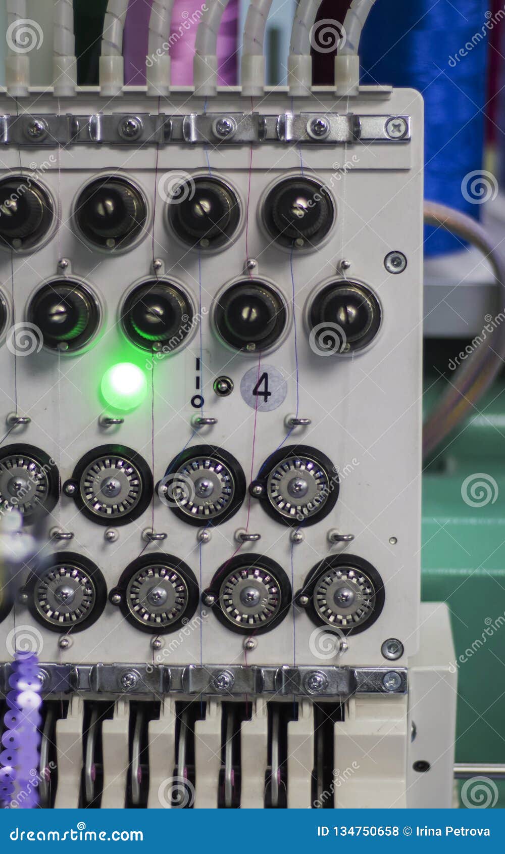 Close-up of Embroidery Machine Threads Stock Photo - Image of clothing ...