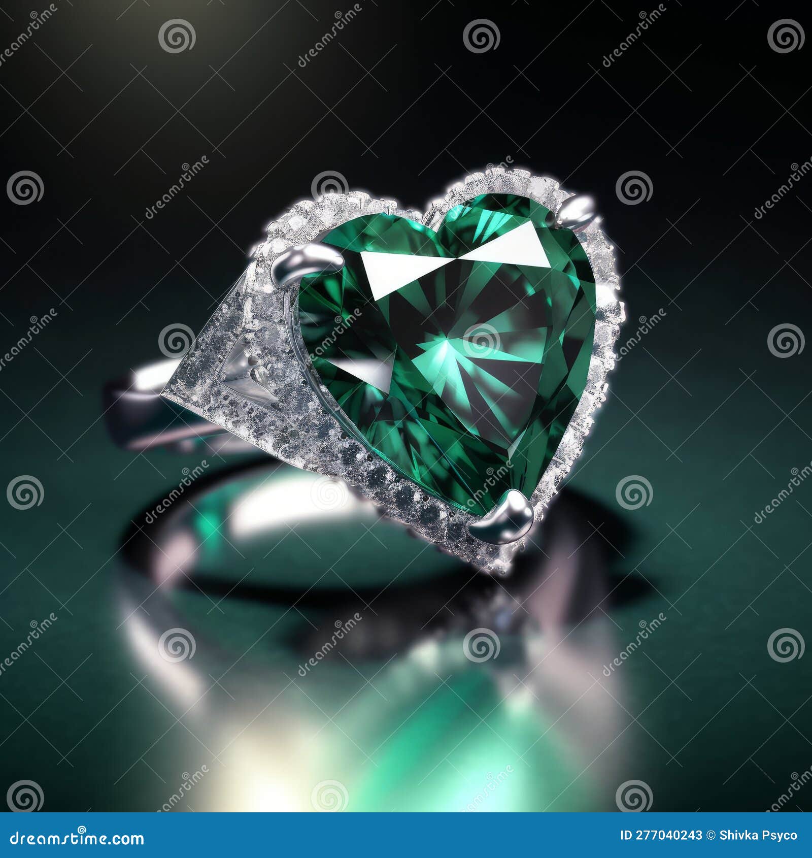 Close-up On A Diamond On A Black Concrete Plane With Golden Caustic ...