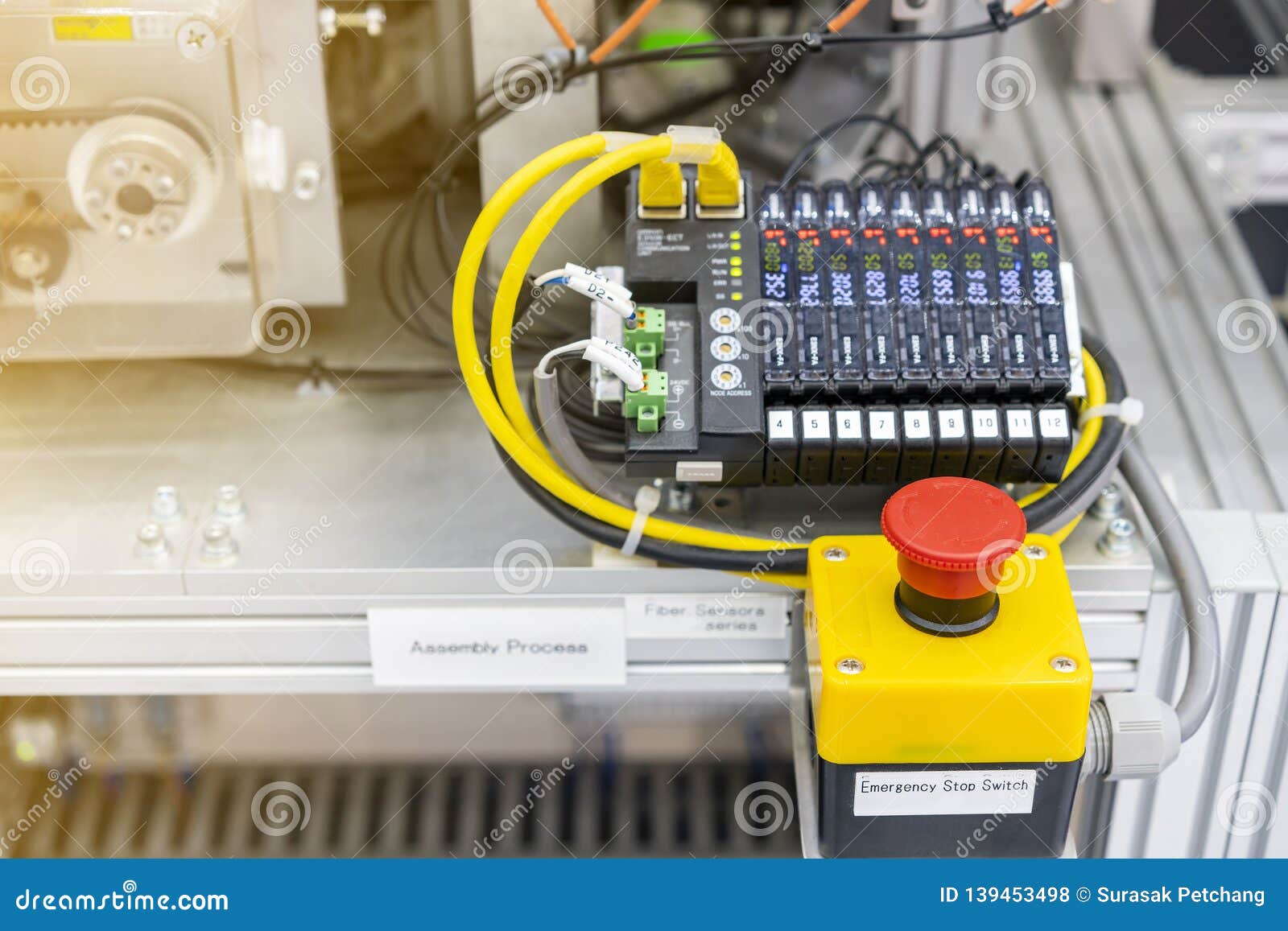 Close Up Emergency Stop Switch of High Performance Automatic ... Close Up Emergency Stop Switch of High Performance Automatic ...