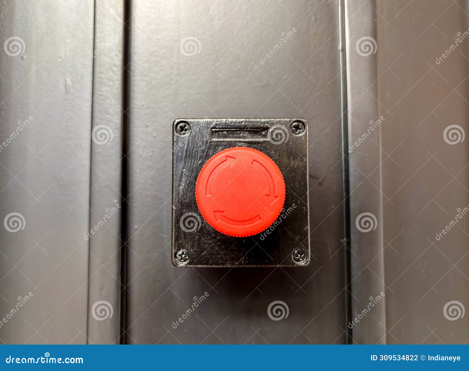 Close-up of an Emergency Switch Red Button Stock Photo - Image of ...