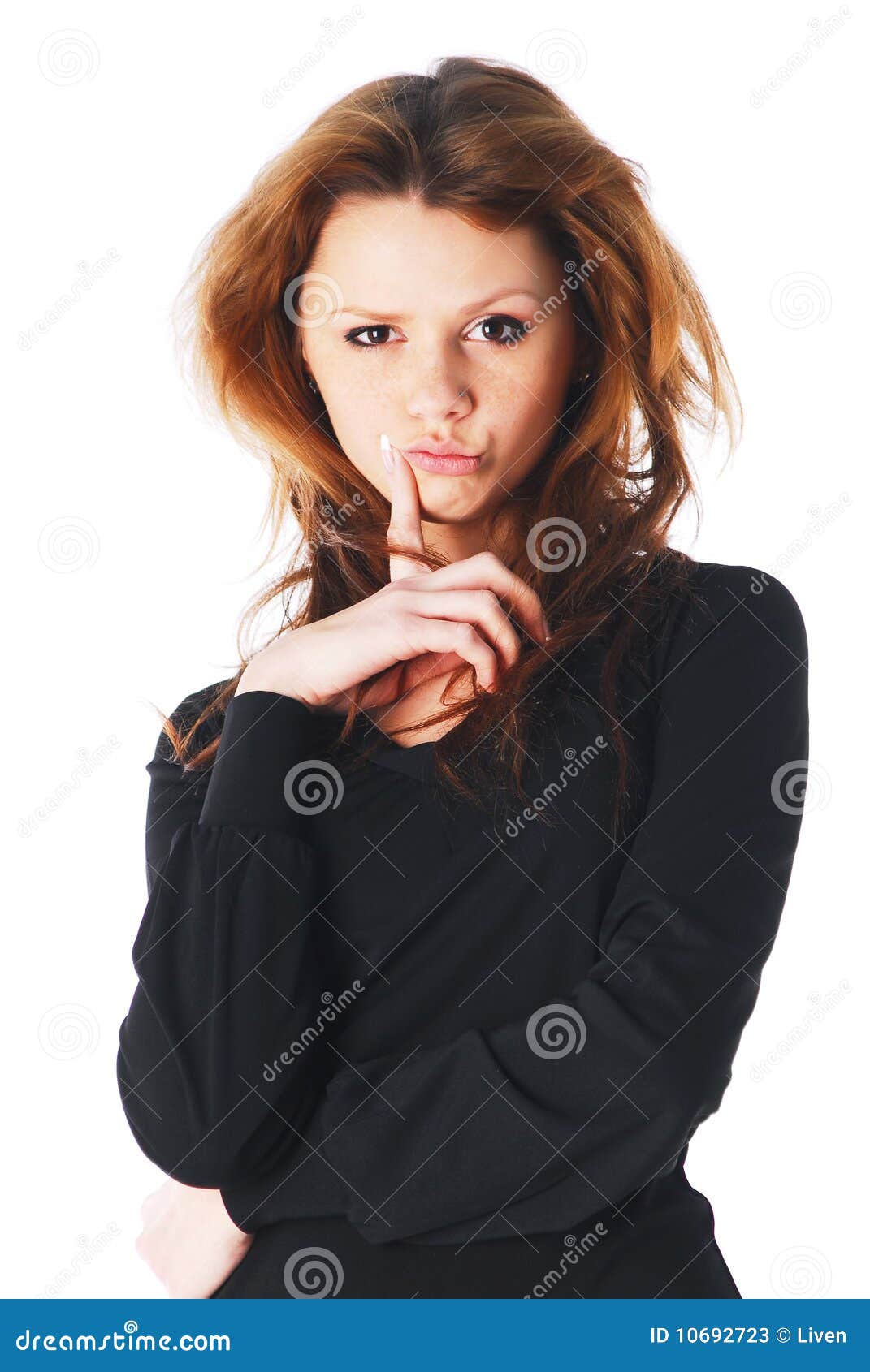 Close-up of Emotional Pretty Model Stock Image - Image of cheerful ...